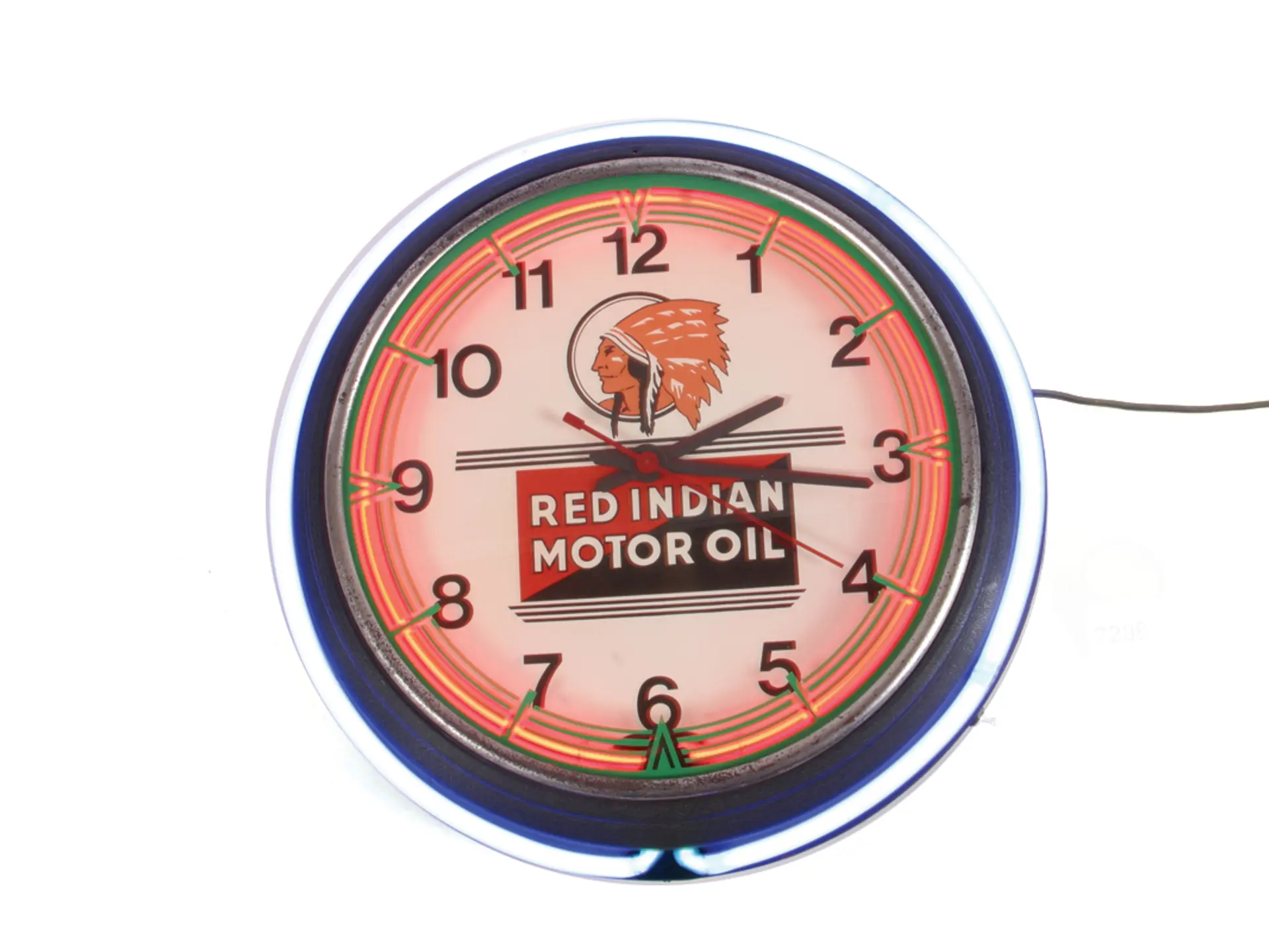 RED INDIAN NEON CLOCK | Private Collection of Tom & Marlene Stackhouse ...