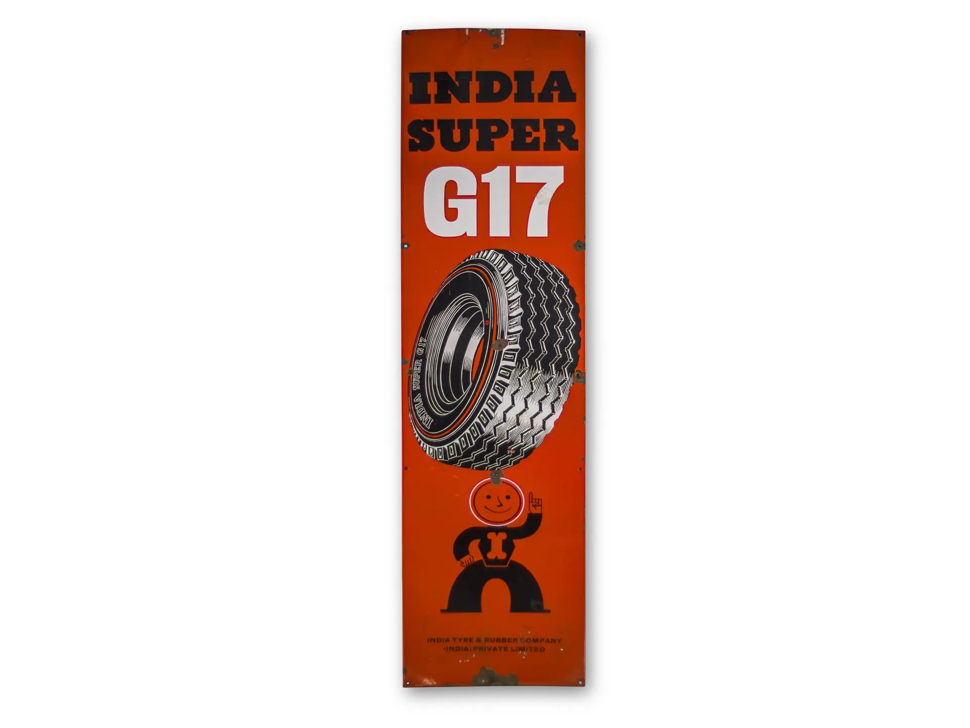 India Super G17 Single-Sided Porcelain Sign | Gene Ponder Collection ...
