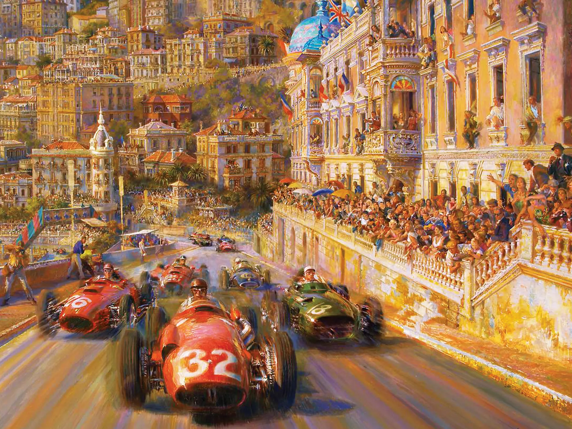 Original Print, “Monaco Magic” (1957) by Alfredo de la Maria | Sporting Classics of Monaco 2010 ...