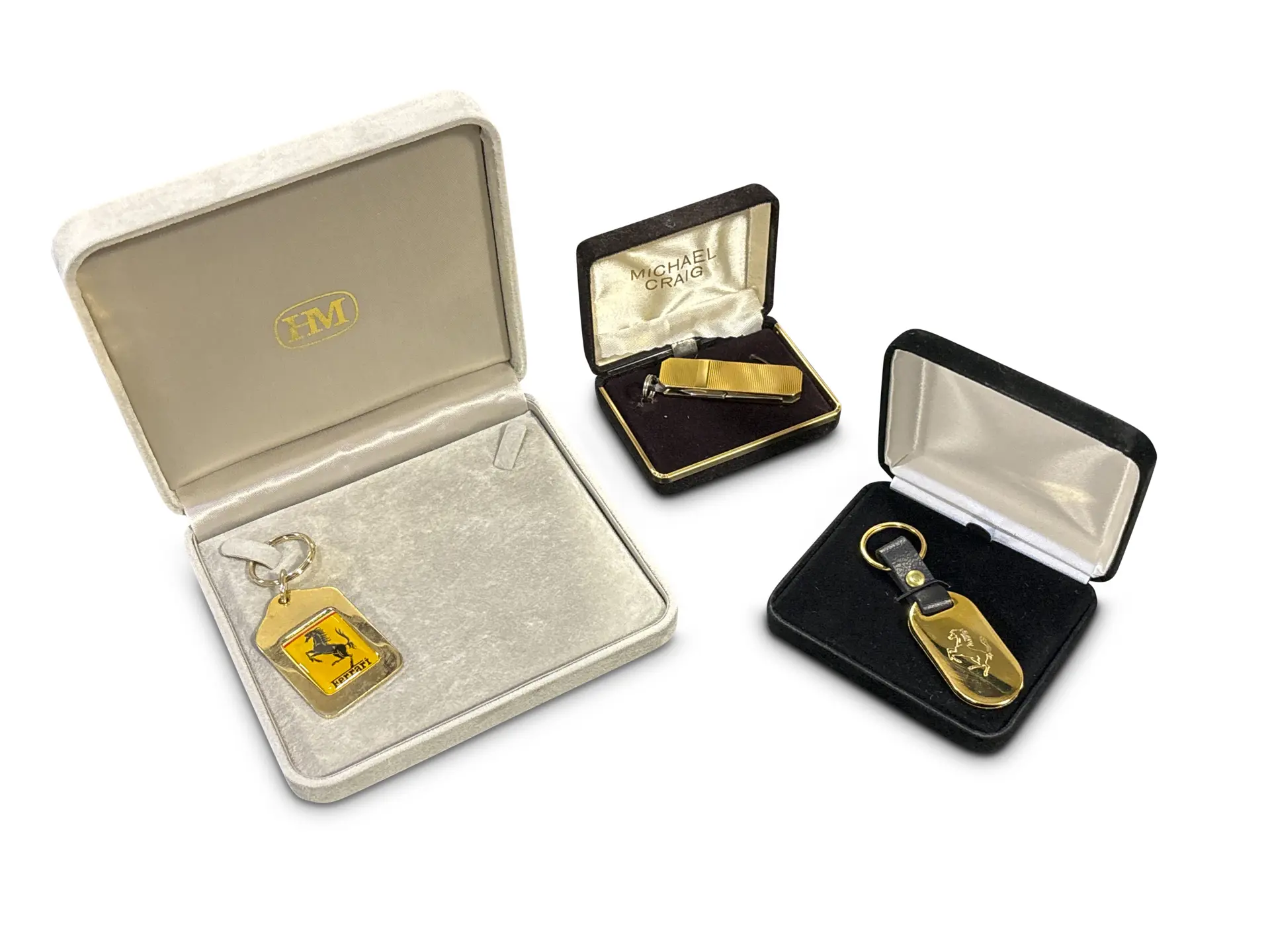 Ferrari Metal Keychains and Gold Penknife | The Cohen Collection | RM ...