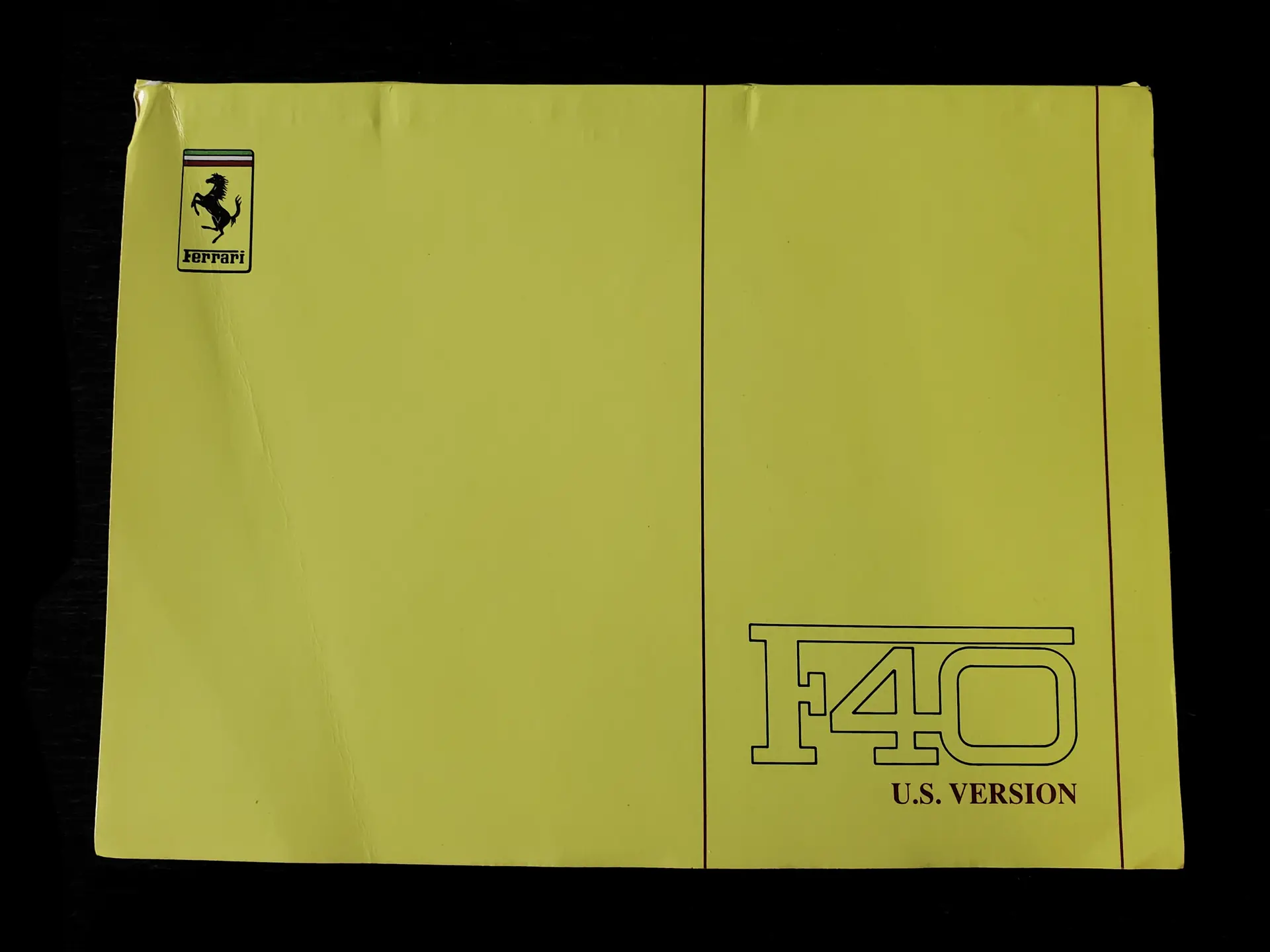Ferrari F40 Technical Manual, US Version | Driving into Summer | RM ...