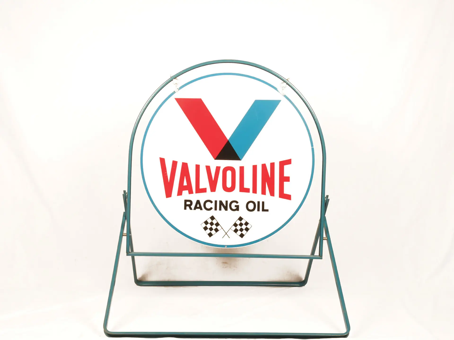 Valvoline Racing Oil N.O.S. Painted Tin Curb Sign | Auburn Memorabilia ...