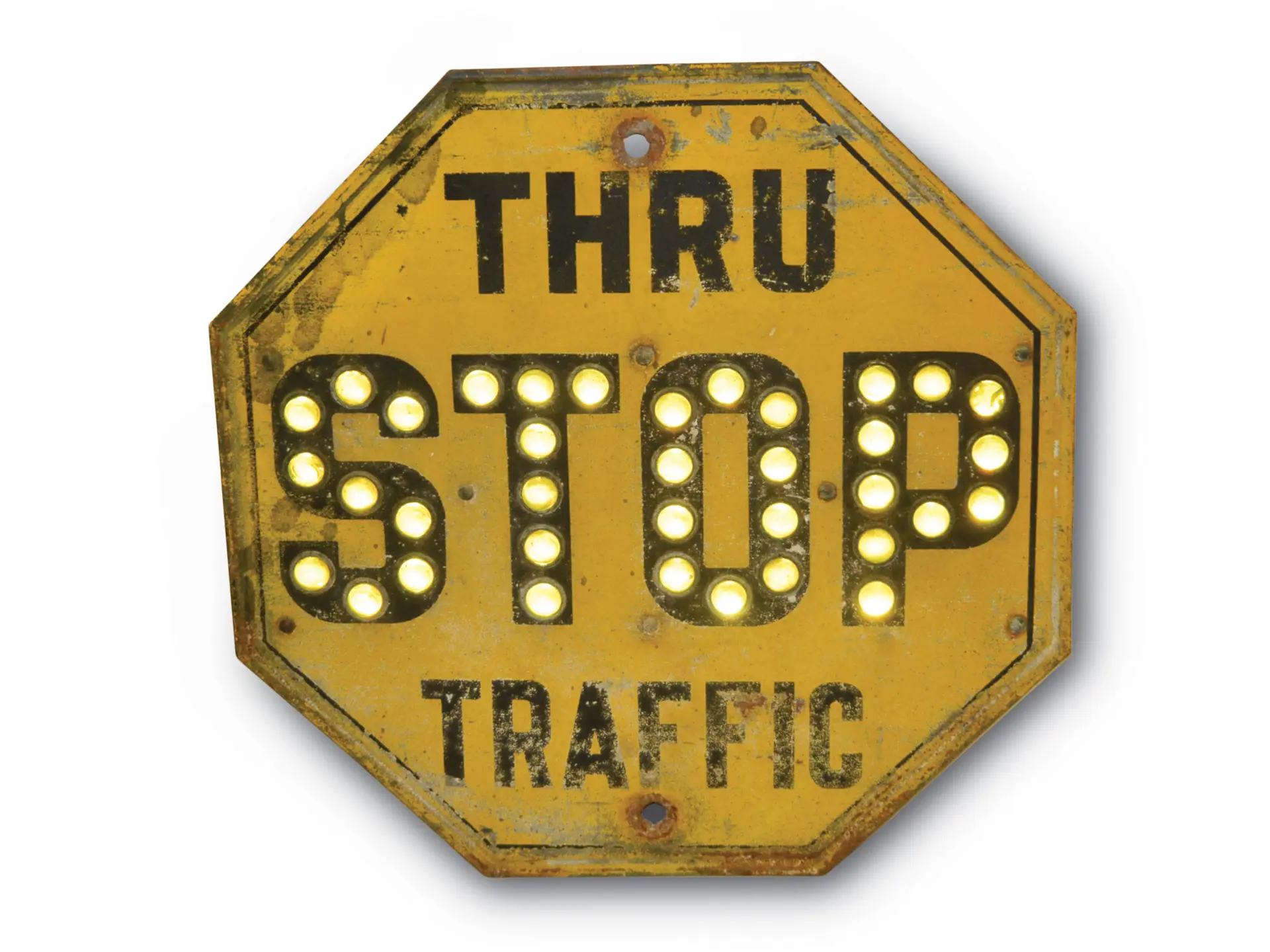 Stop "Thru Traffic" Sign with Green Glass Jewels | Auburn Spring 2019 ...