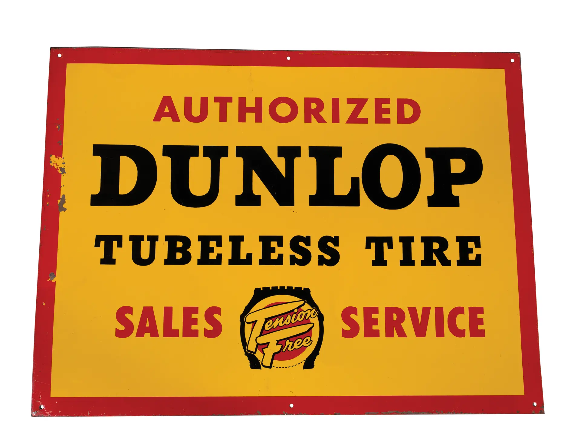 Dunlop Tubeless Tire Tin Sign | The Dingman Collection | RM Sotheby's