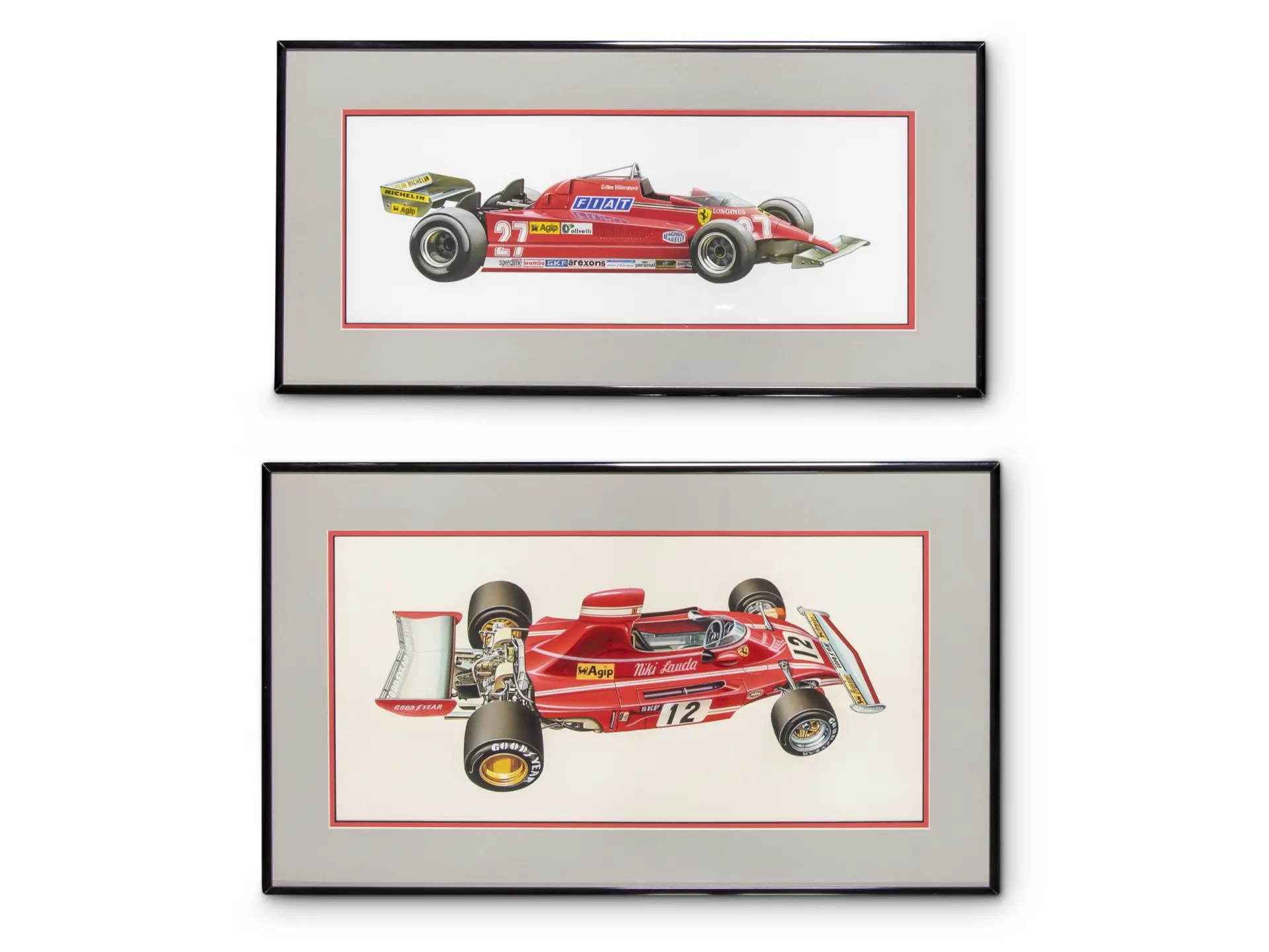 Two Ferrari F1 Car Prints - Lauda and Villeneuve | The Cohen Collection ...