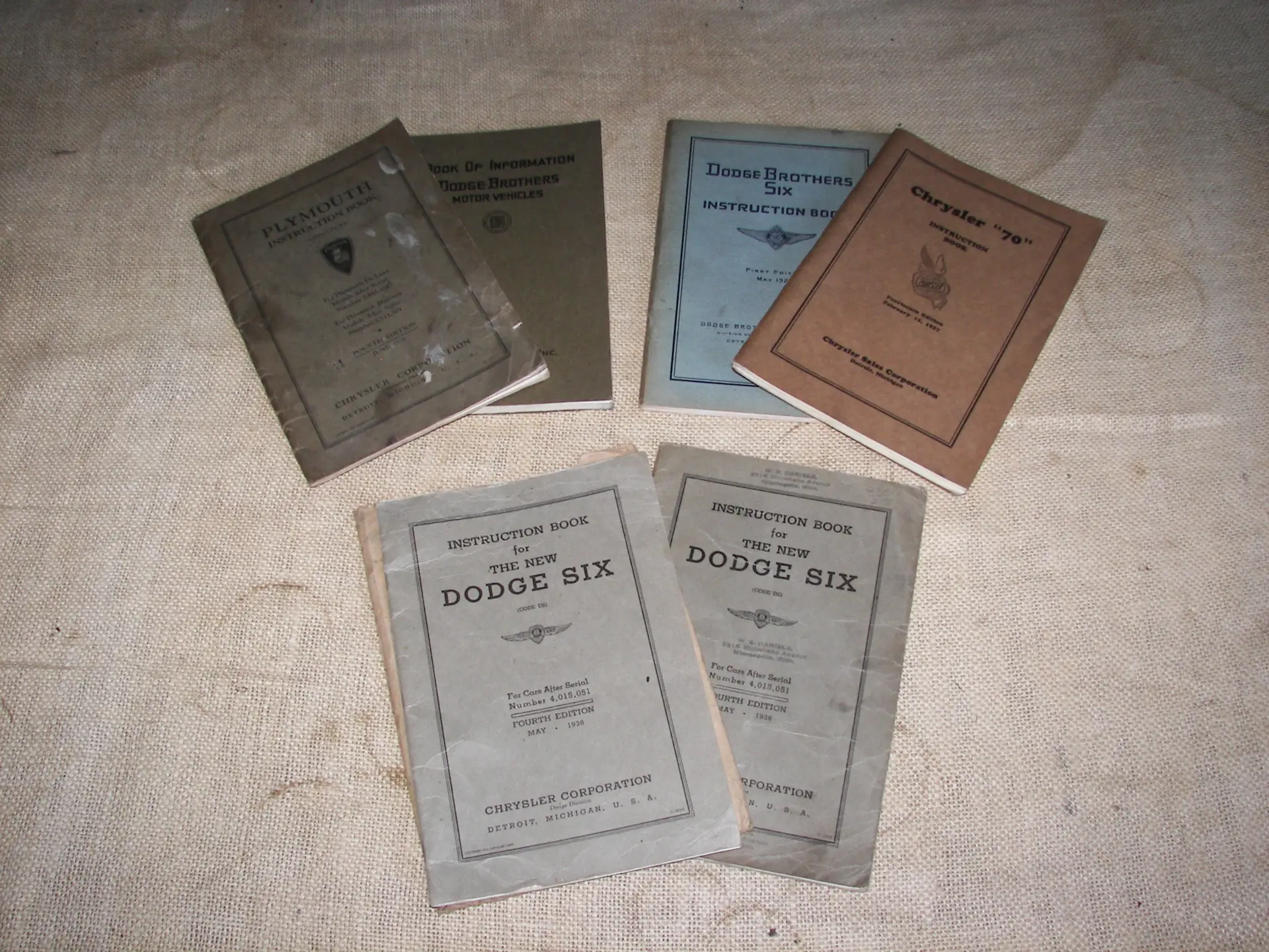 Dodge, Chrysler, and Plymouth Owner's Manuals | The Lee Roy Hartung ...
