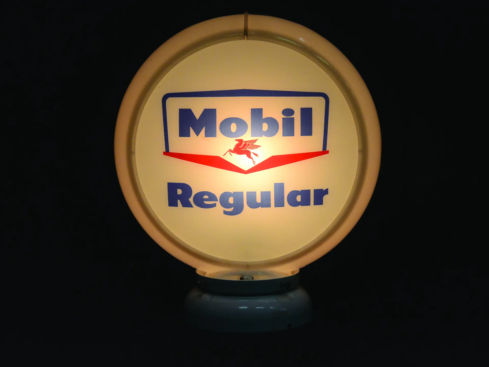 An original Mobil Gas 15 inch gas globe in a metal body. | Auburn Fall ...