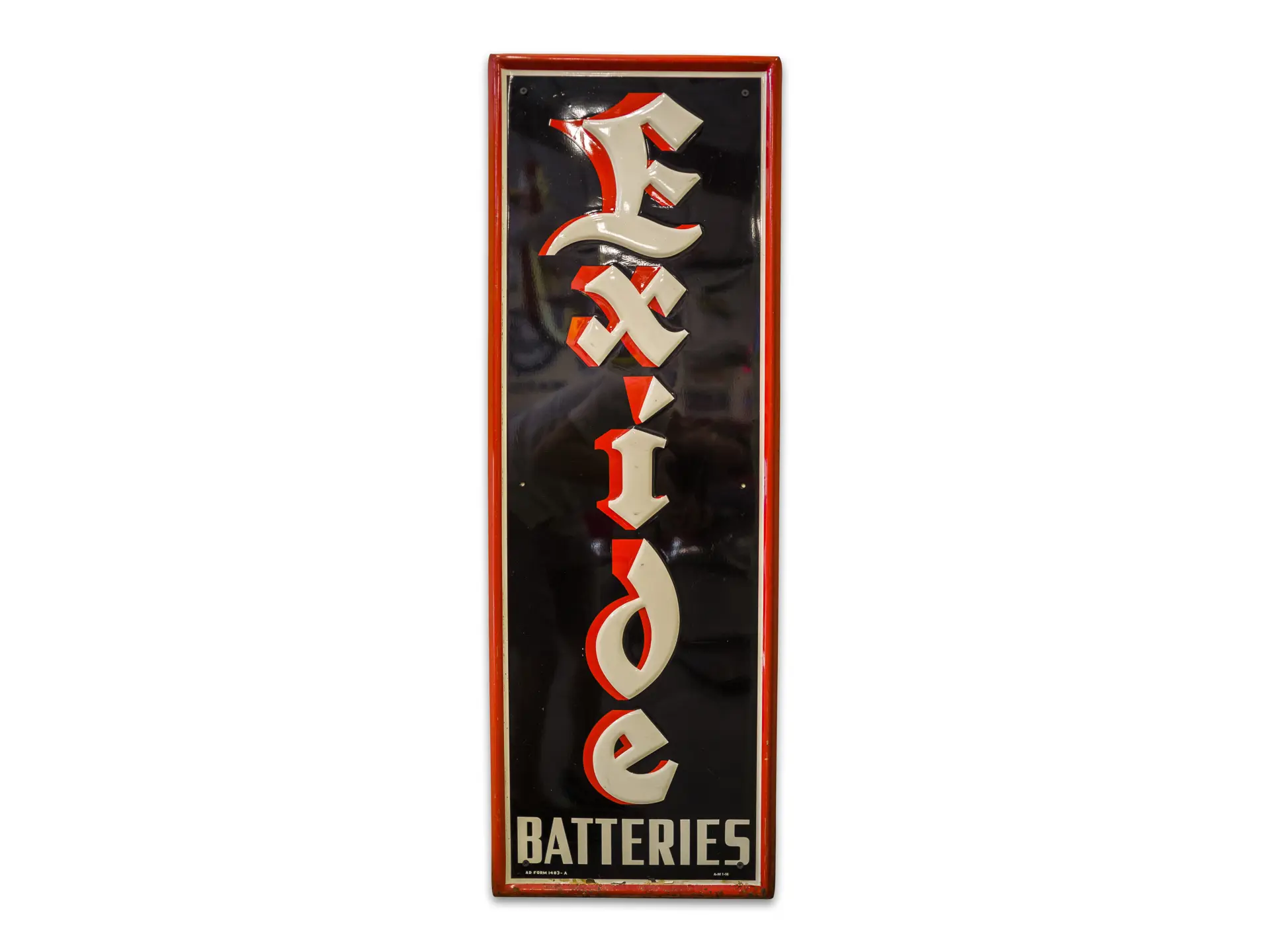 Exide Battery Tin Painted Sign, ca. 1956 | Gene Ponder Collection | RM ...