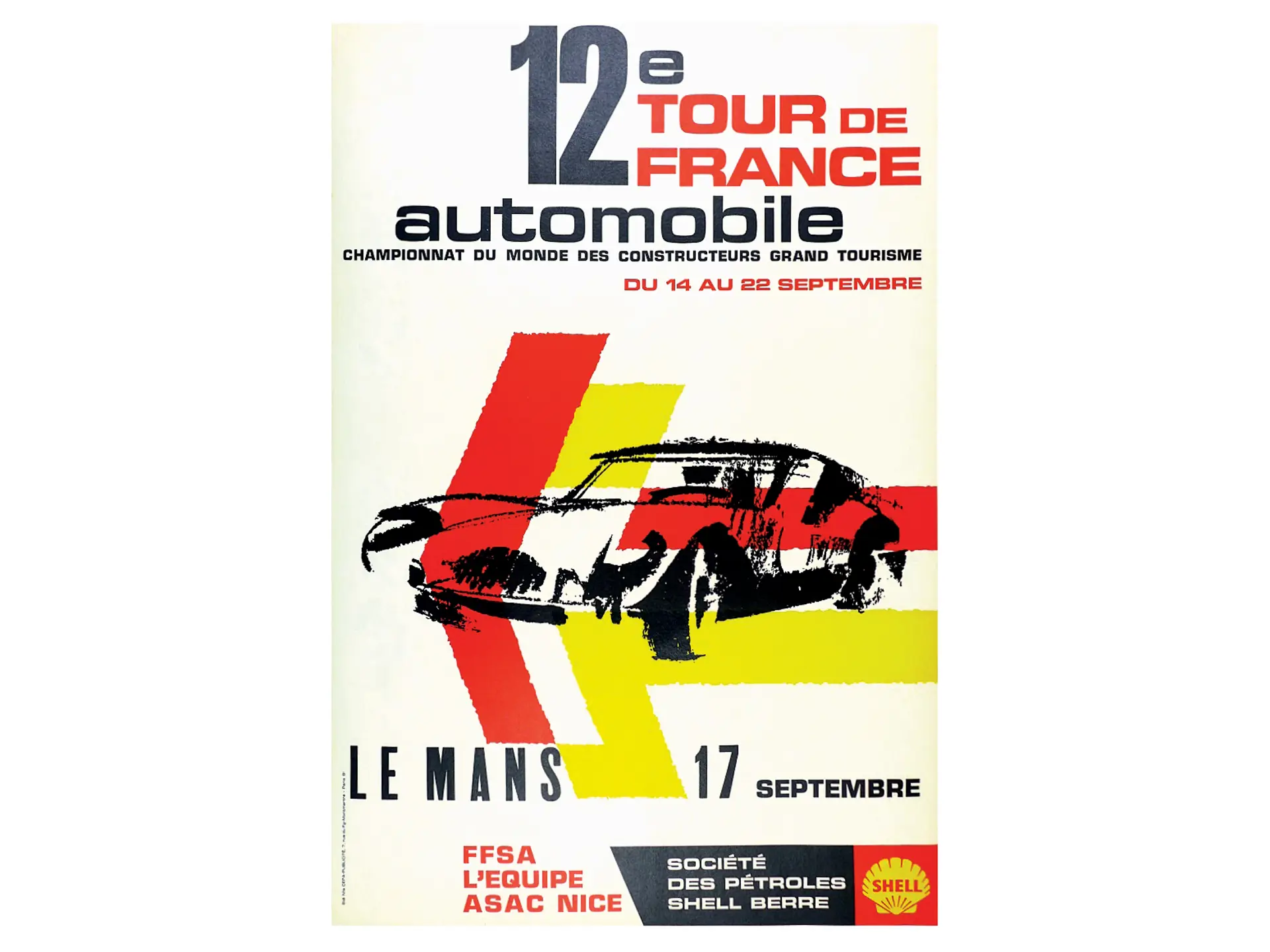12th Tour de France Automobile, Le Mans, 1963 | Original Racing Posters ...
