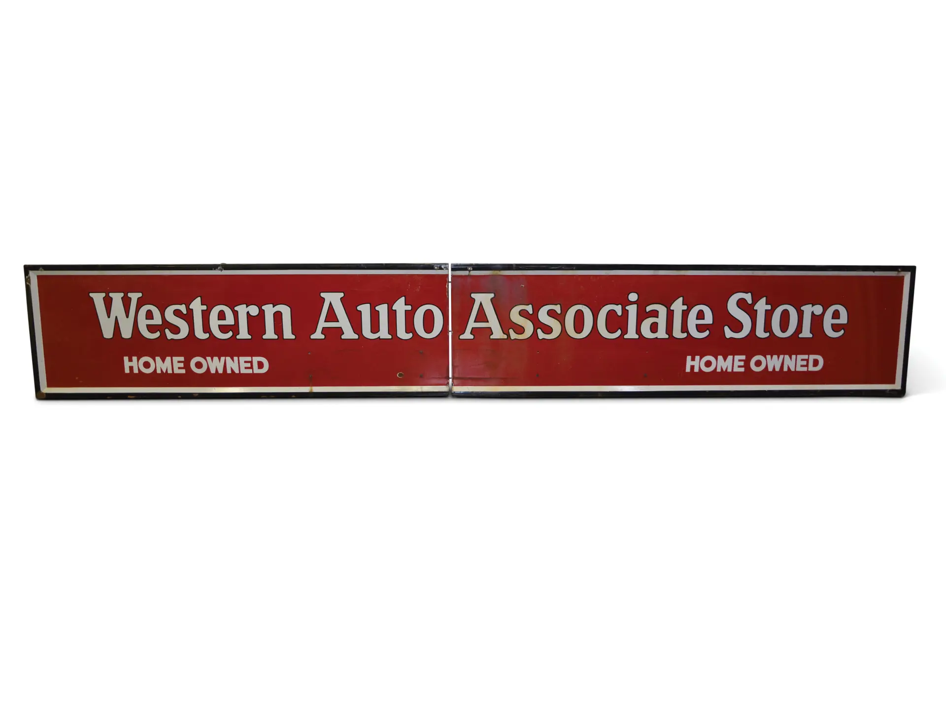 Western Auto Associate Store Large Two-Piece Porcelain Sign | Auburn ...