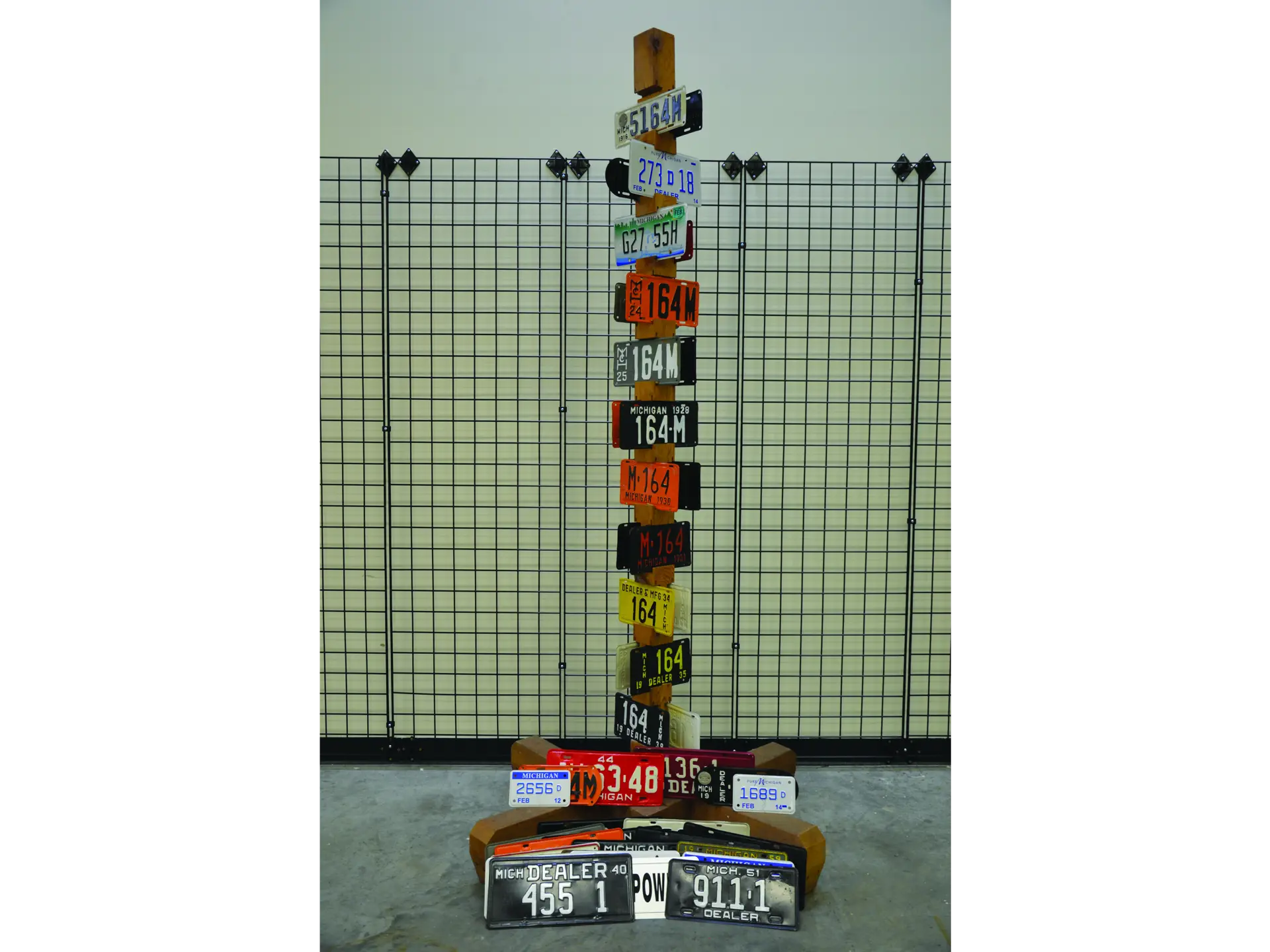 A creative, license plate tree with collectible Michigan plates ...