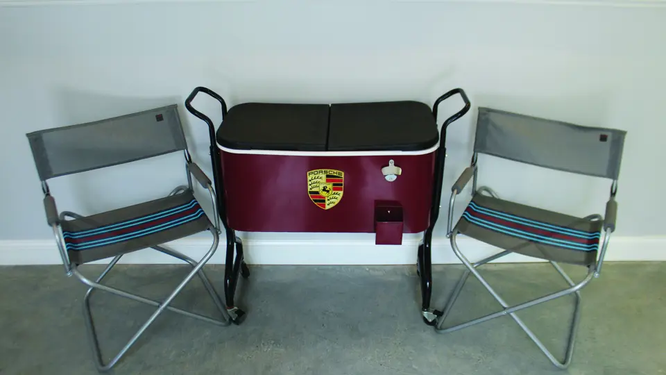 Porsche Cooler and Two Martini Racing Foldable Chairs | Fort Lauderdale ...