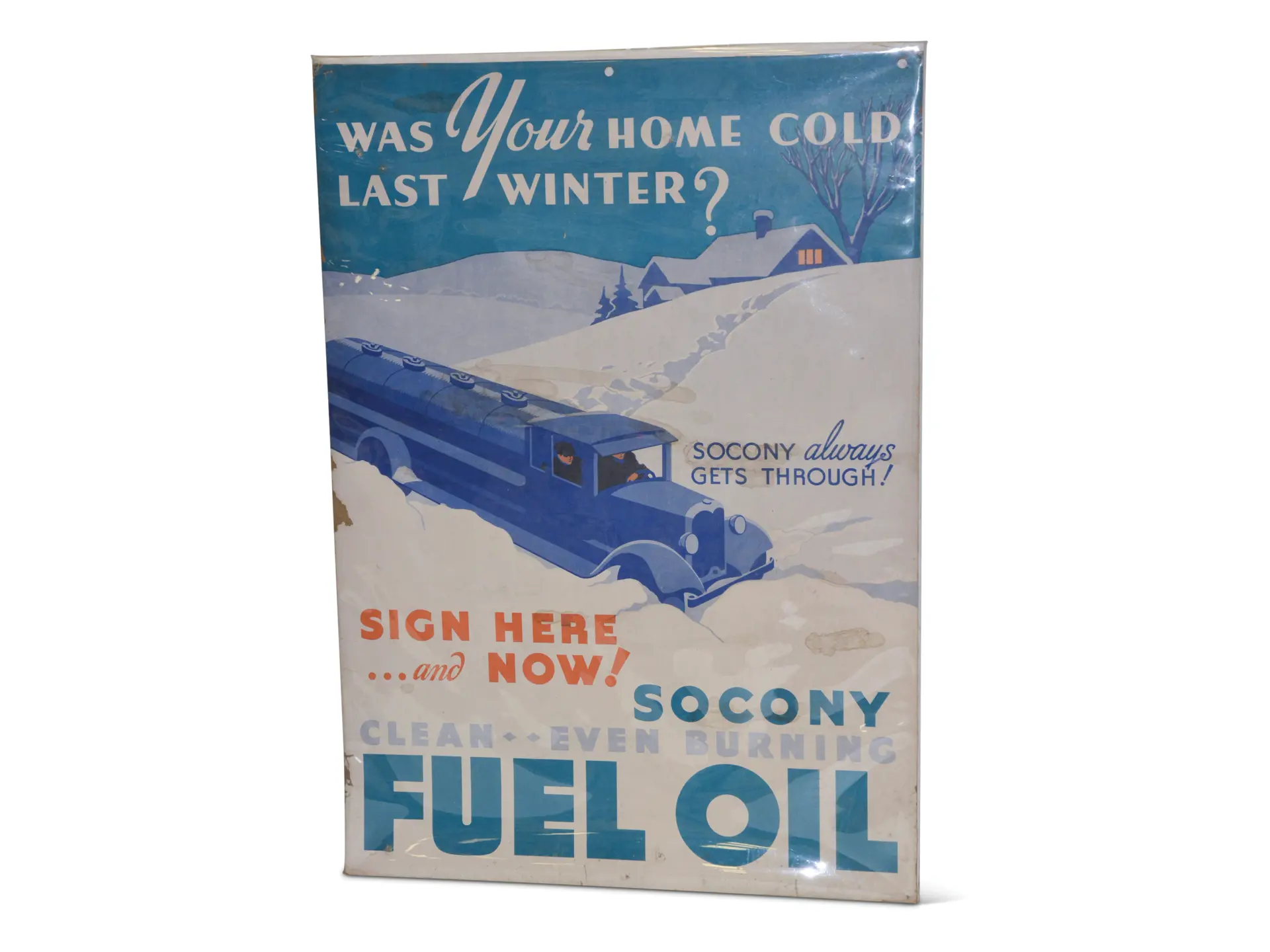 Socony Fuel Oil Cardboard Poster | Auburn Fall 2019 | RM Sotheby's
