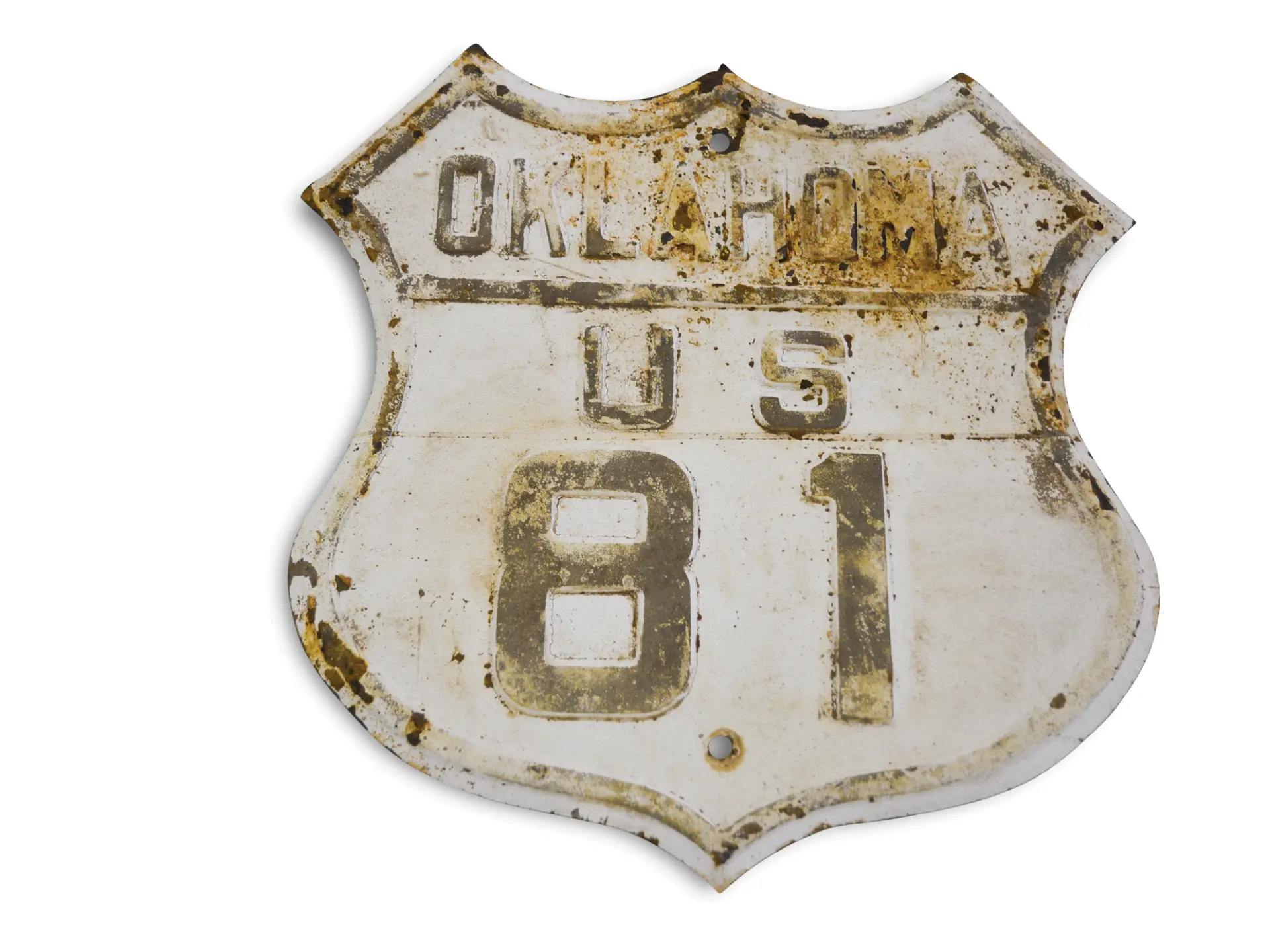 Oklahoma U.S. Route 81 Shield Tin Sign | Auburn Fall 2019 | RM Sotheby's