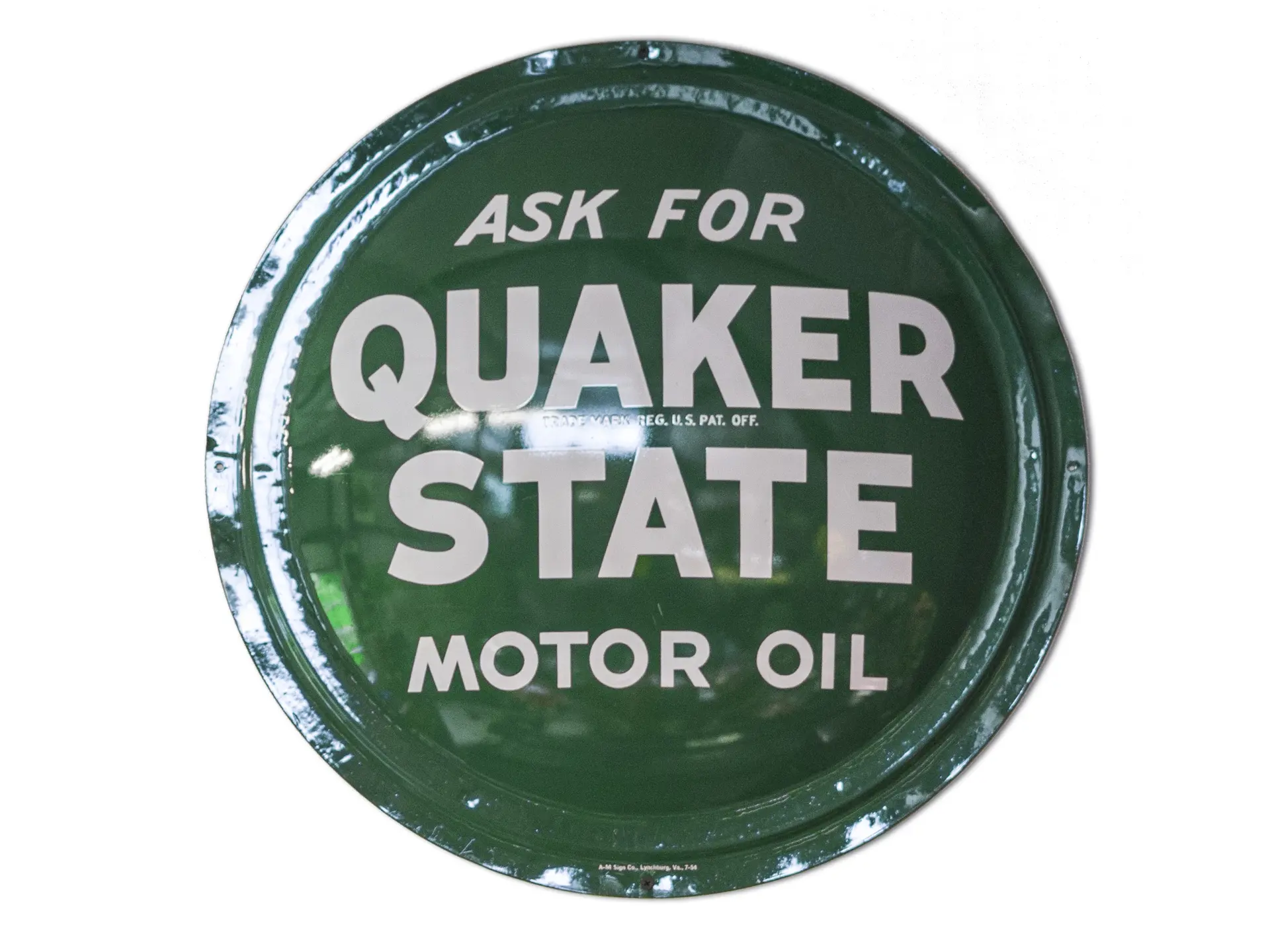 Quaker State Convex Painted Tin Sign | Gene Ponder Collection | RM ...