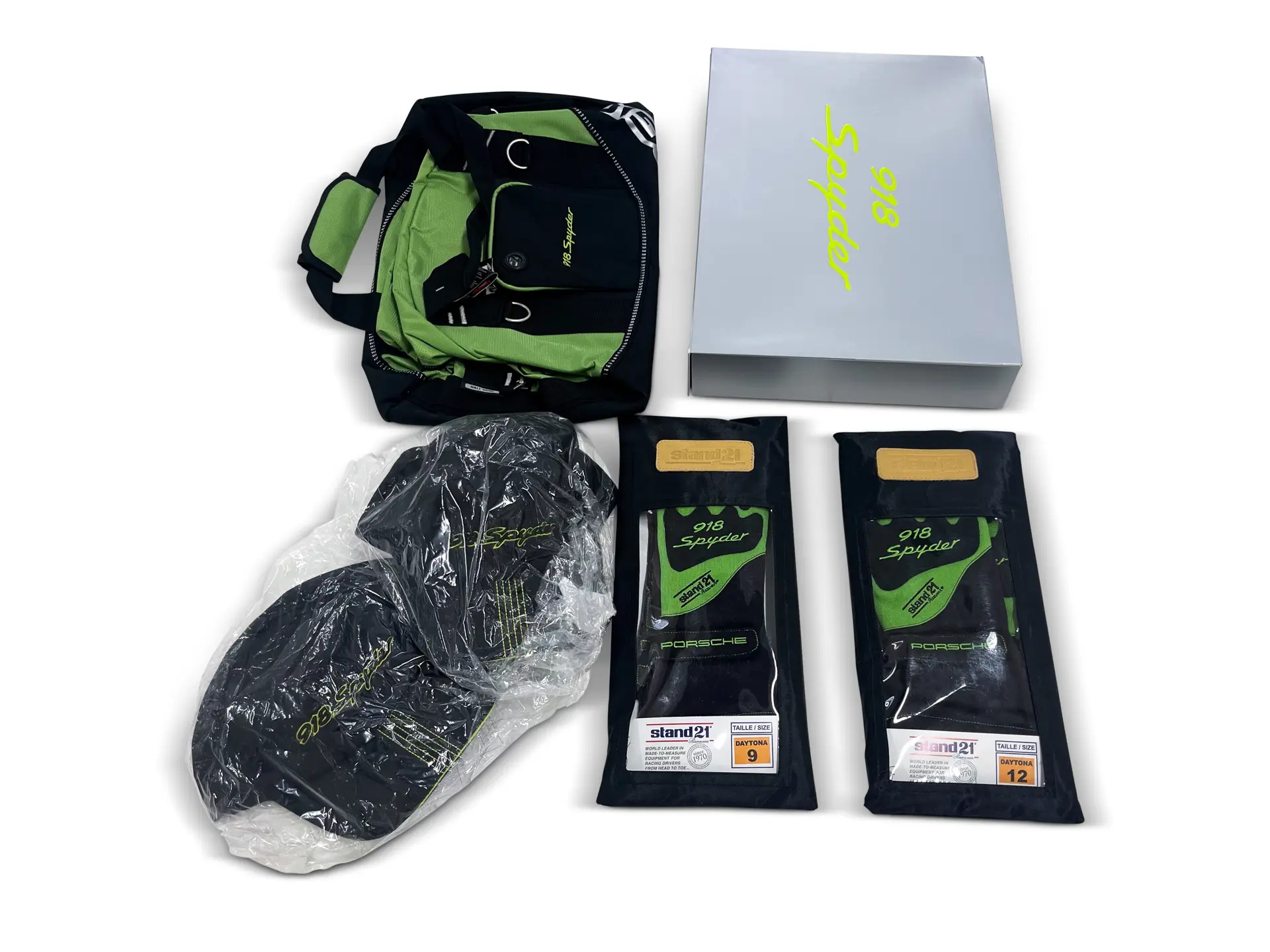 Porsche 918 Spyder Collectors Box, Gloves, Hats, and Bag | The White ...