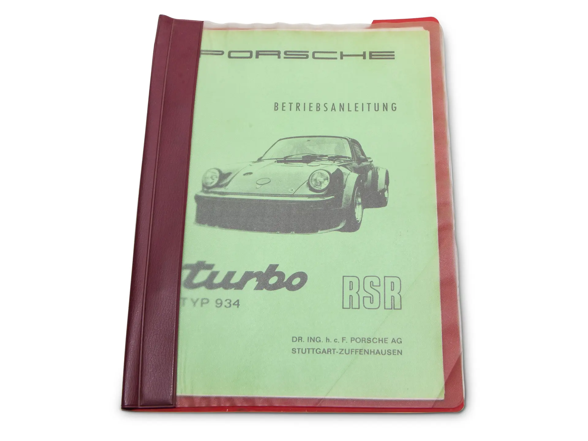 Porsche Typ 934 Turbo RSR Service Manual, 1976 | A Lifetime of Porsche ...
