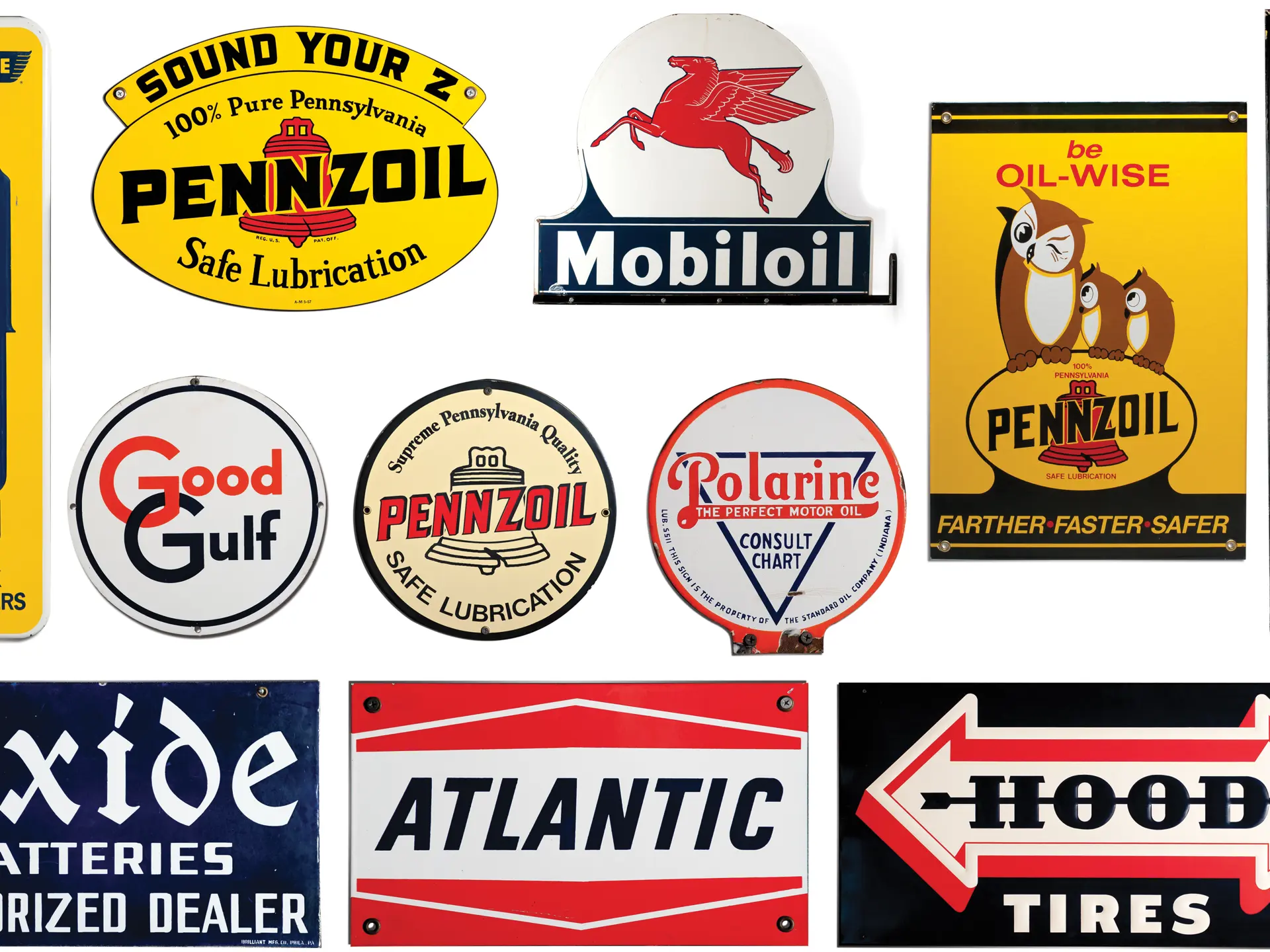 Eleven Assorted Automotive-Themed Signs | The Milhous Collection | RM ...
