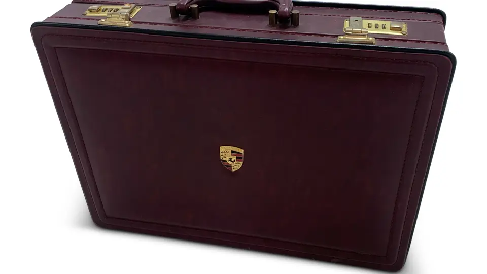 Briefcase with Porsche Crest by REEO | The White Collection | Online ...