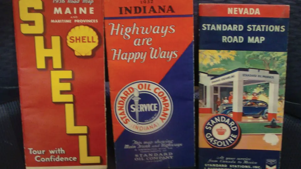 1930'S Road Maps, Indiana, Nevada and Maine | Auburn Spring 2013 | RM ...
