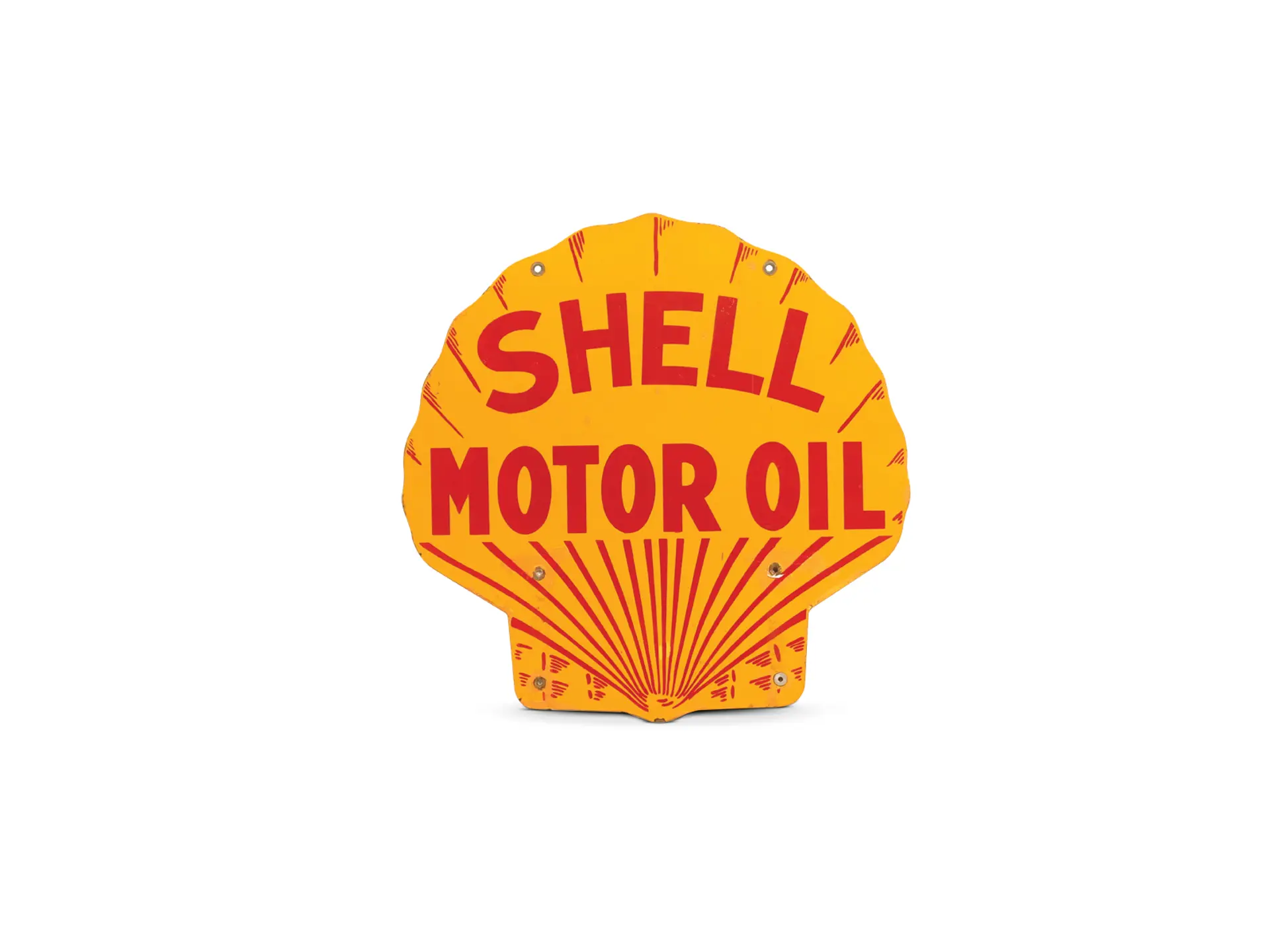 Shell Motor Oil Die-Cut Porcelain Sign | Auburn Memorabilia Auction ...