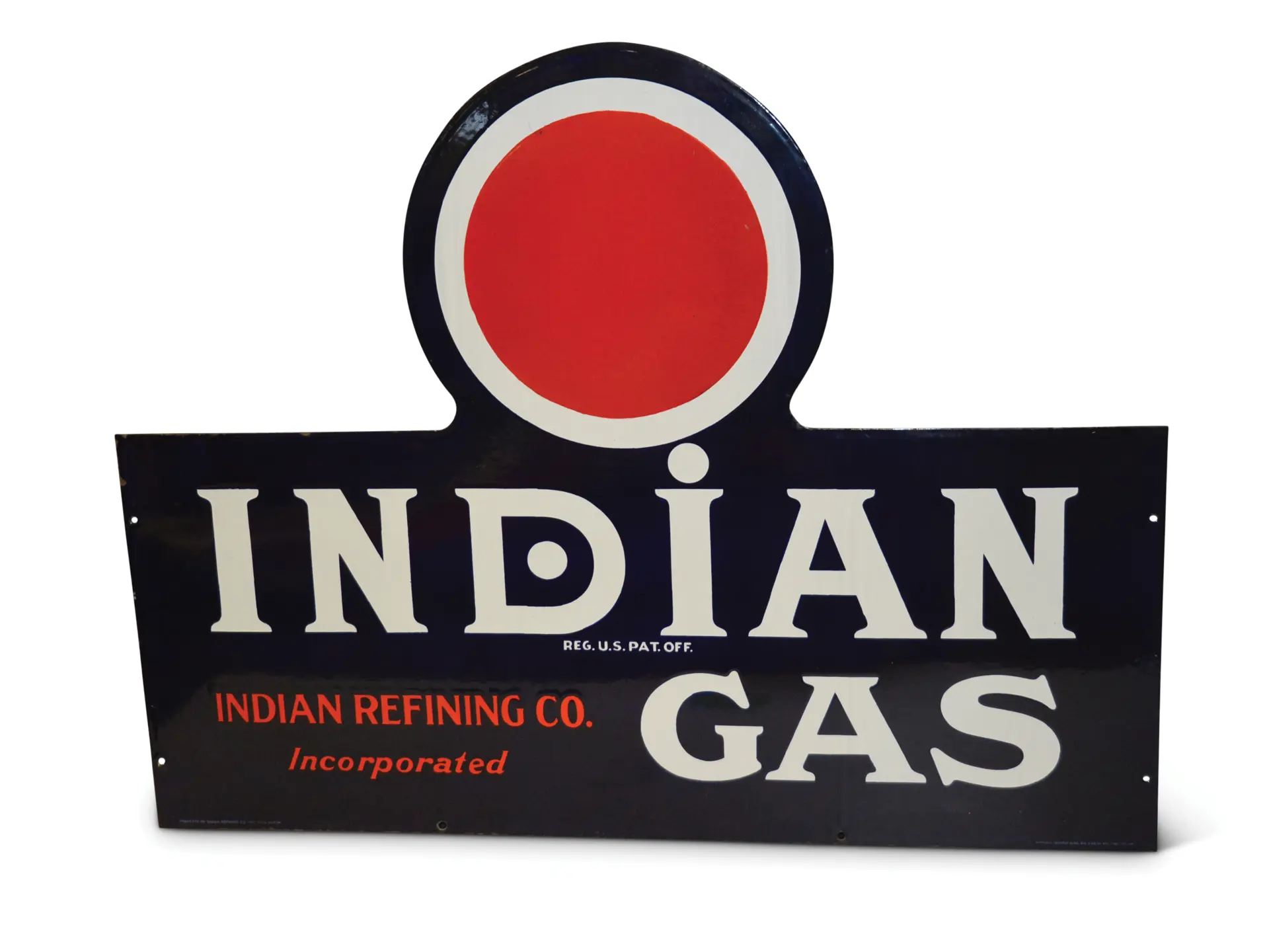 Indian Gas with Red Dot Logo Large Porcelain Sign | Auburn Fall 2019 ...