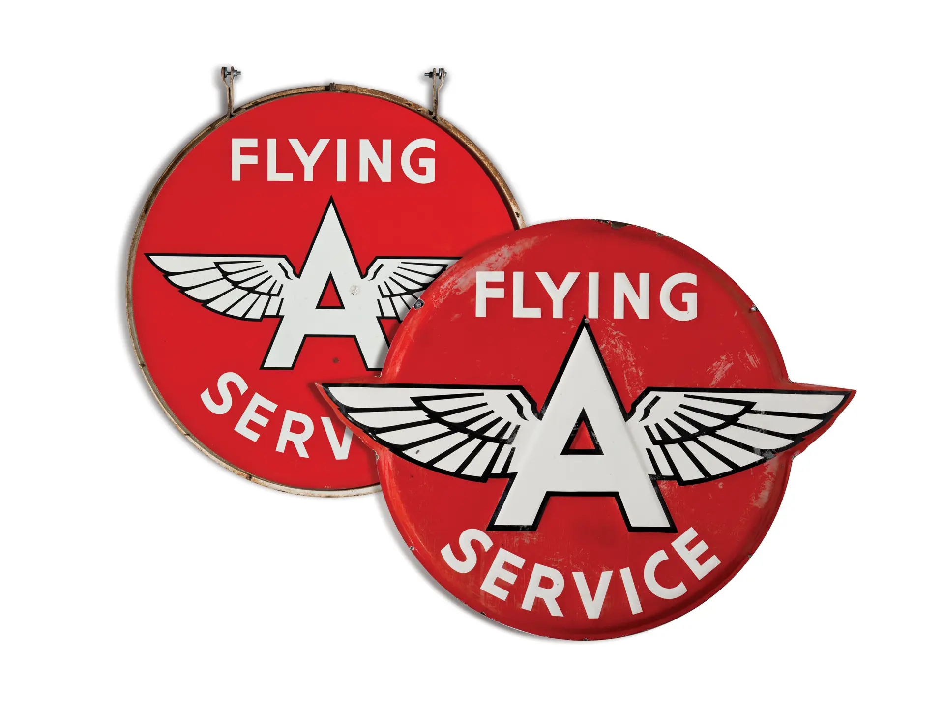 A Pair of Flying A Service Signs | The Andrews Collection | RM Sotheby's