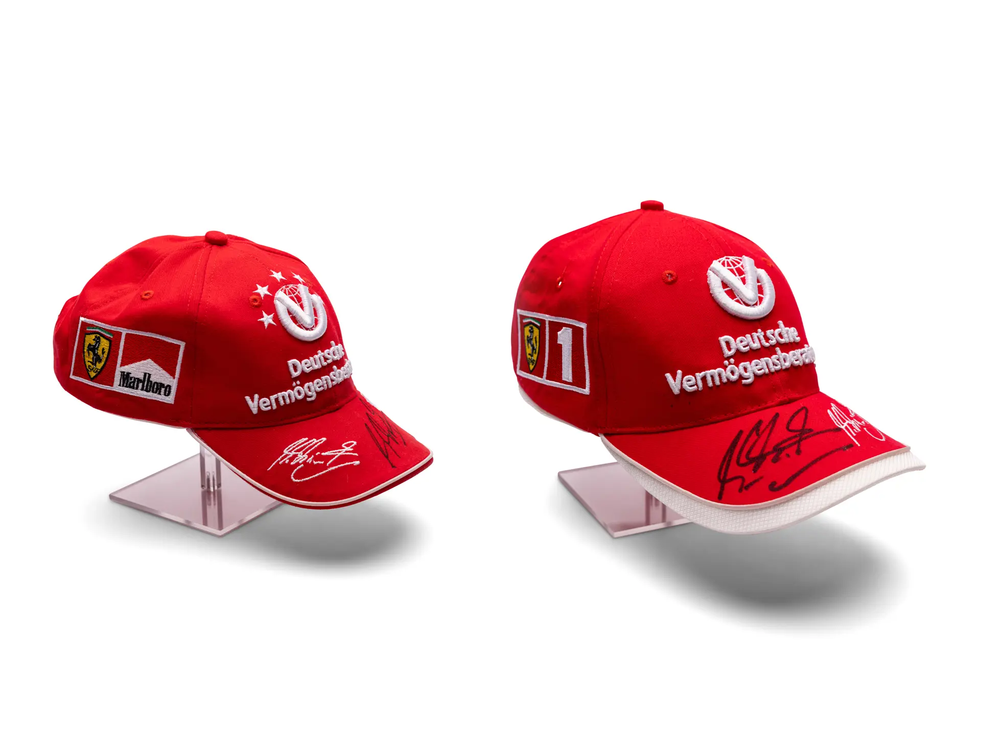 Two Michael Schumacher Scuderia Ferrari Formula 1 Signed Caps | The ...