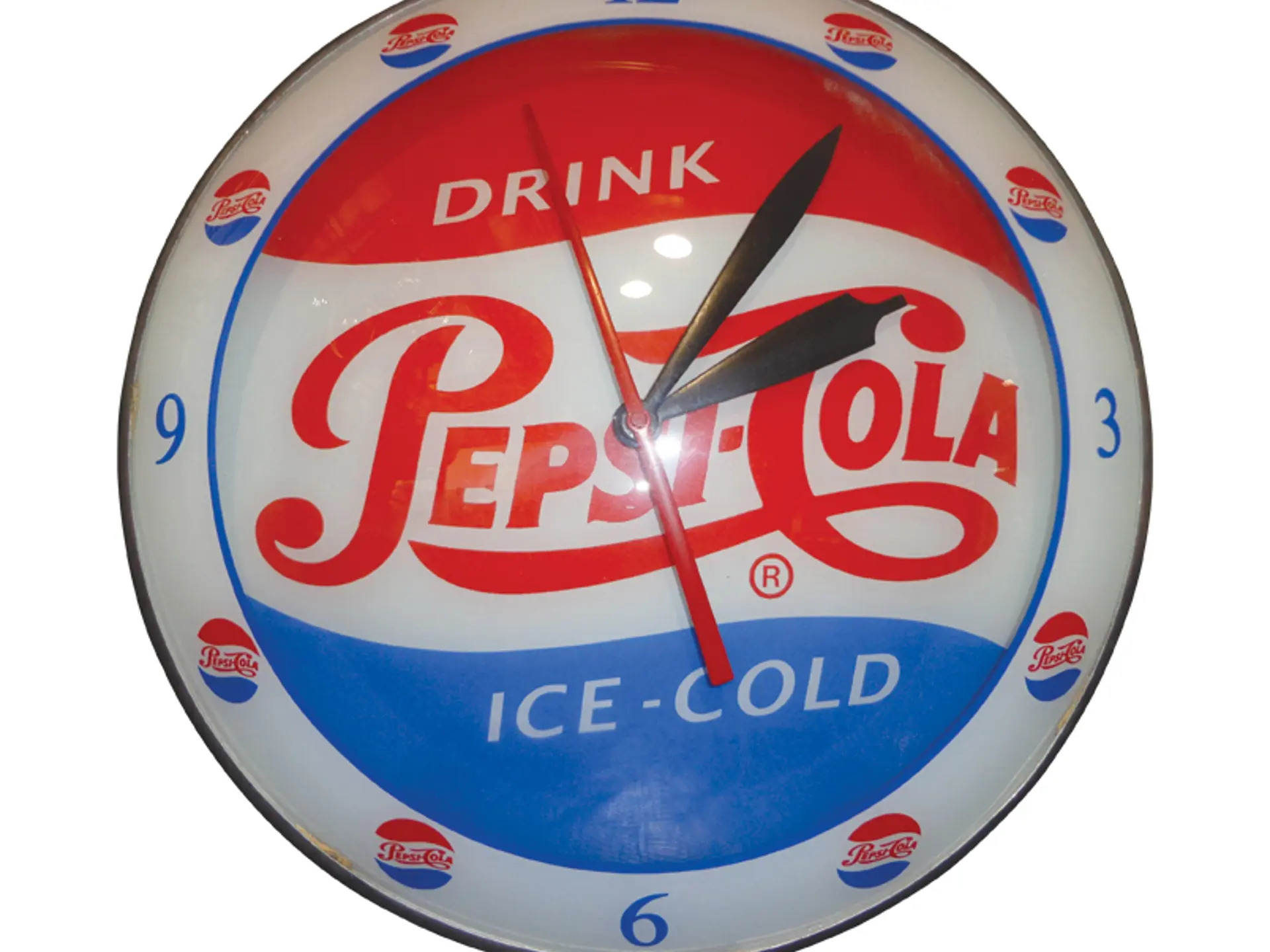 Drink Pepsi-Cola Double Bubble Light Up Clock | Auburn Memorabilia ...