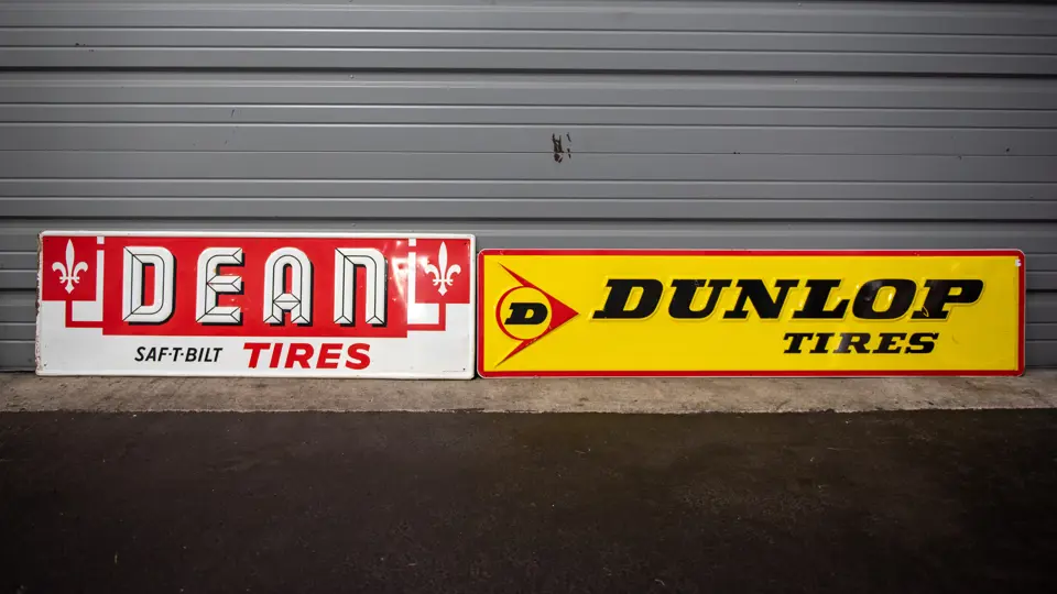 Dunlop and Dean Tire Signs | Auburn Fall 2021 | RM Sotheby's