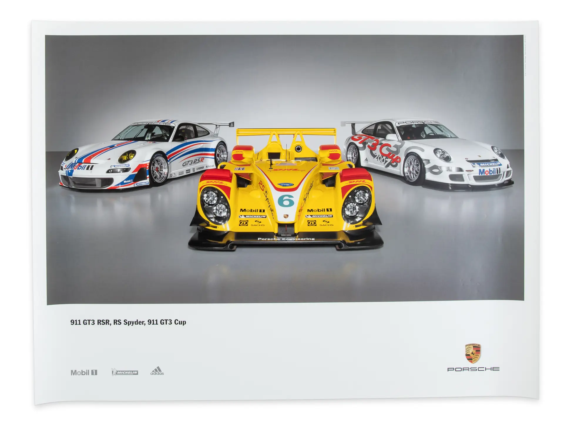 Porsche 911 GT3 RSR, RS Spyder, 911 GT3 Cup Advertising Poster | The ...