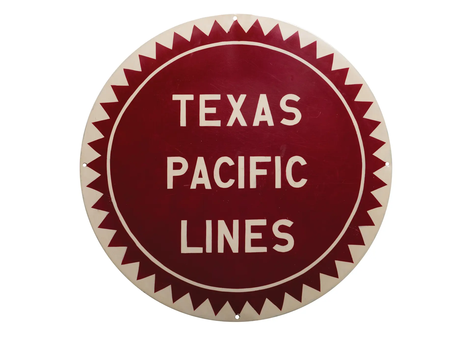 Texas Pacific Lines Porcelain Sign | The Dingman Collection | RM Sotheby's