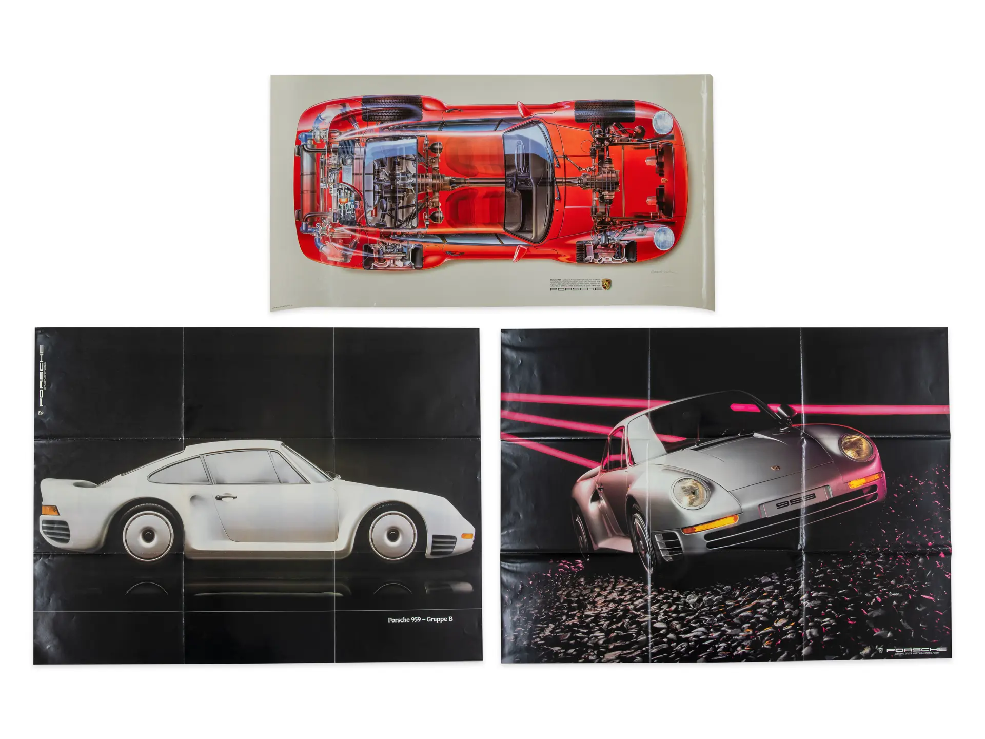 Three Porsche 959 Posters | The White Collection | Online | RM Sotheby's