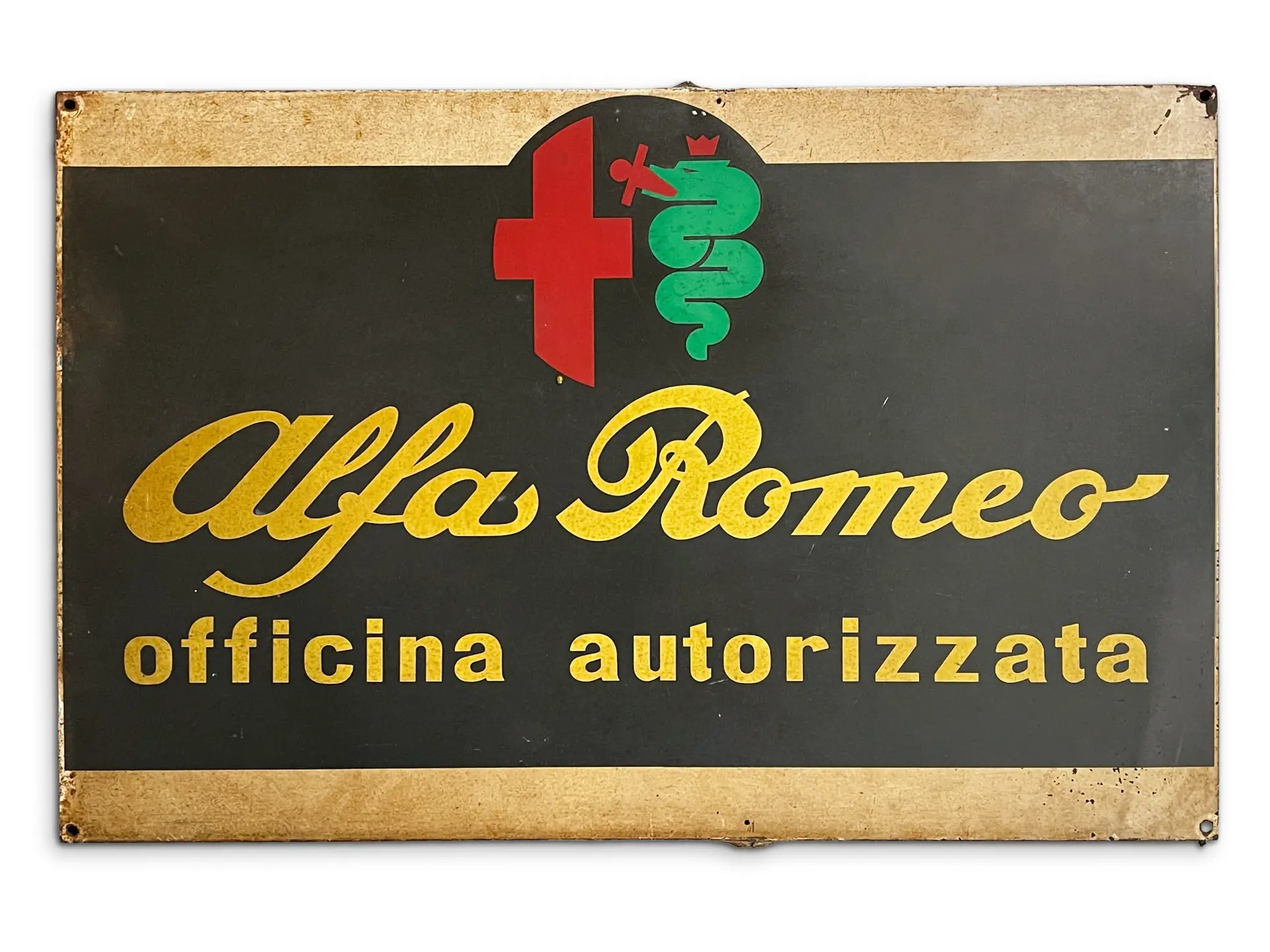 Pre-war Alfa Romeo, Tin Painted Sign | Amelia Island 2023 | RM Sotheby's