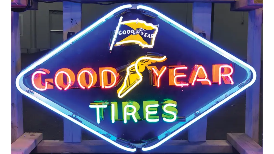 Goodyear Tires Neon Porcelain Sign | Auburn Fall 2018 | RM Sotheby's