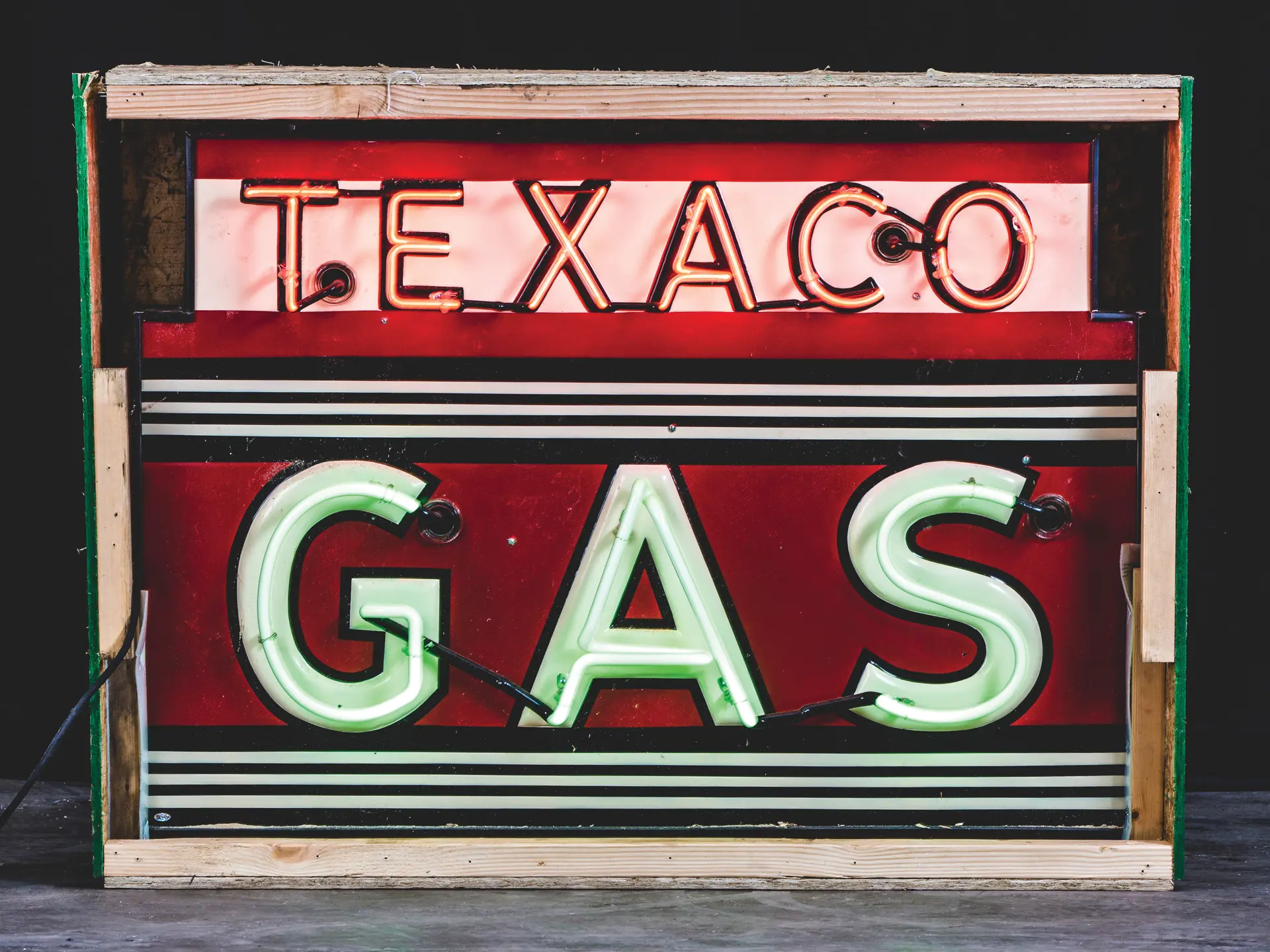Texaco Gas Neon Embossed Sign | Auburn Spring 2019 | RM Sotheby's