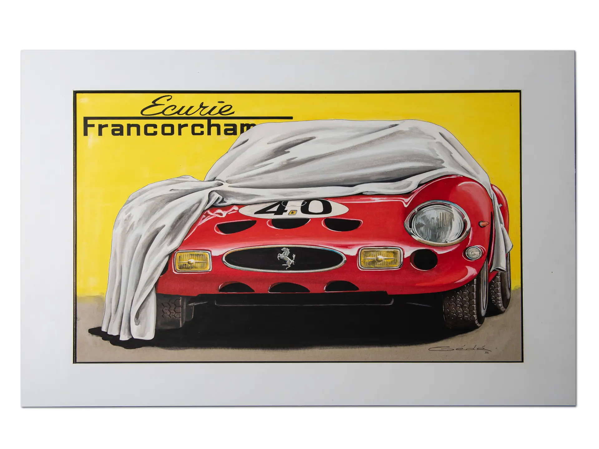 Ecurie Francorchamps, Ferrari 250 GTO Drawing by Gede, 1992 | Open ...