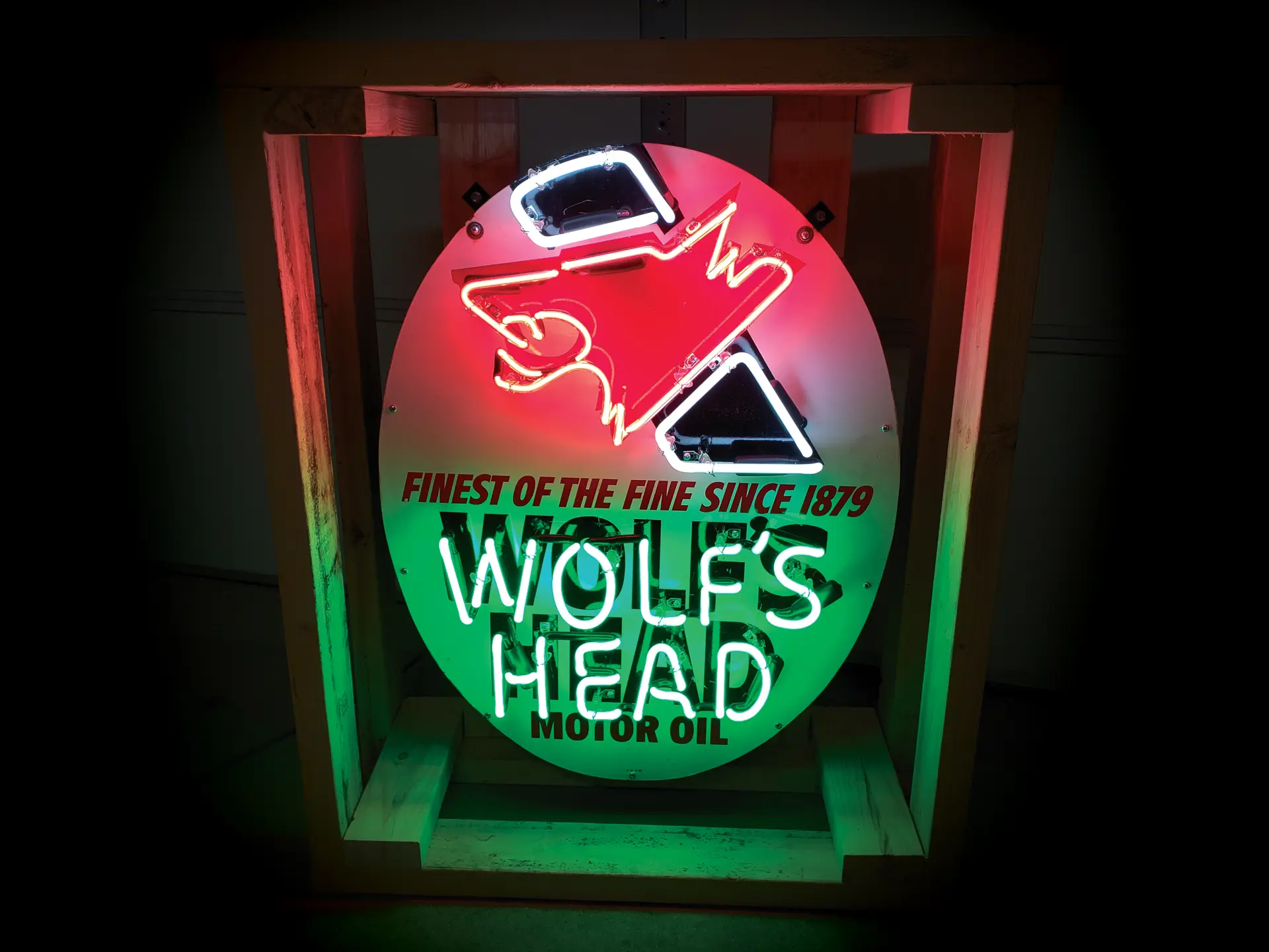 Wolf's Head Neon Tin Sign | Palm Beach 2020 | RM Sotheby's