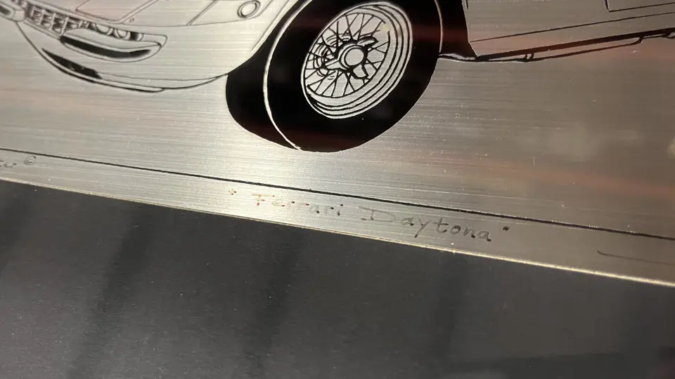 'Ferrari Daytona' Pewter Graphic Etching by Andreas Hentrich, Signed ...