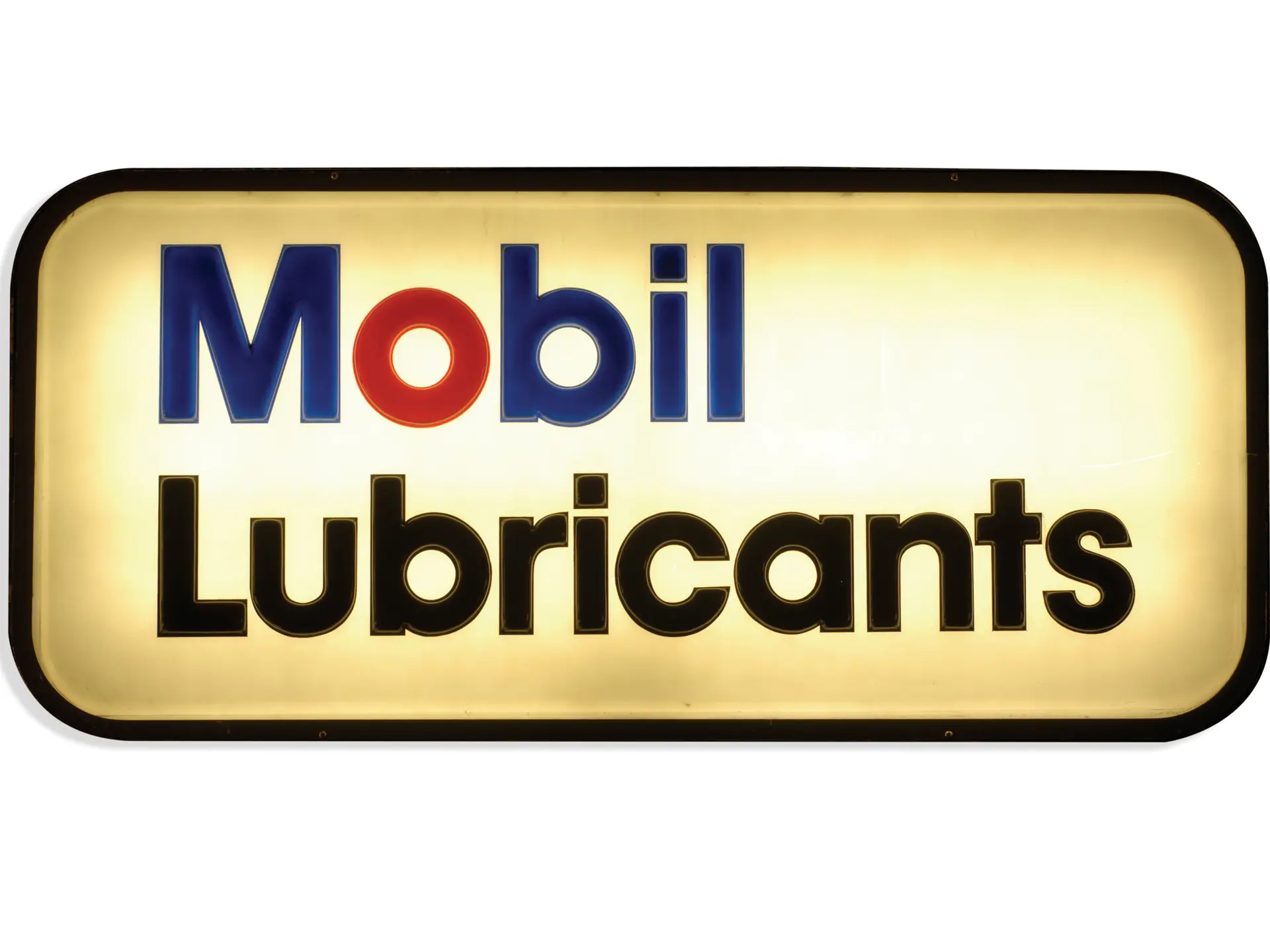 ILLUMINATED MOBIL LUBRICANTS SIGN | The Ponder Collection | RM Sotheby's