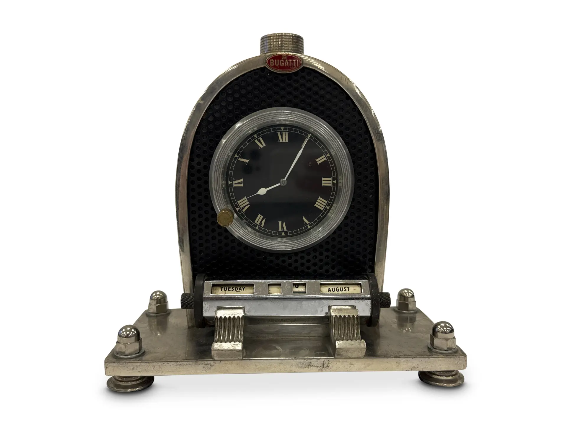 Bugatti Desk Clock with Calendar by Glyn of London | Unwrapped | The ...