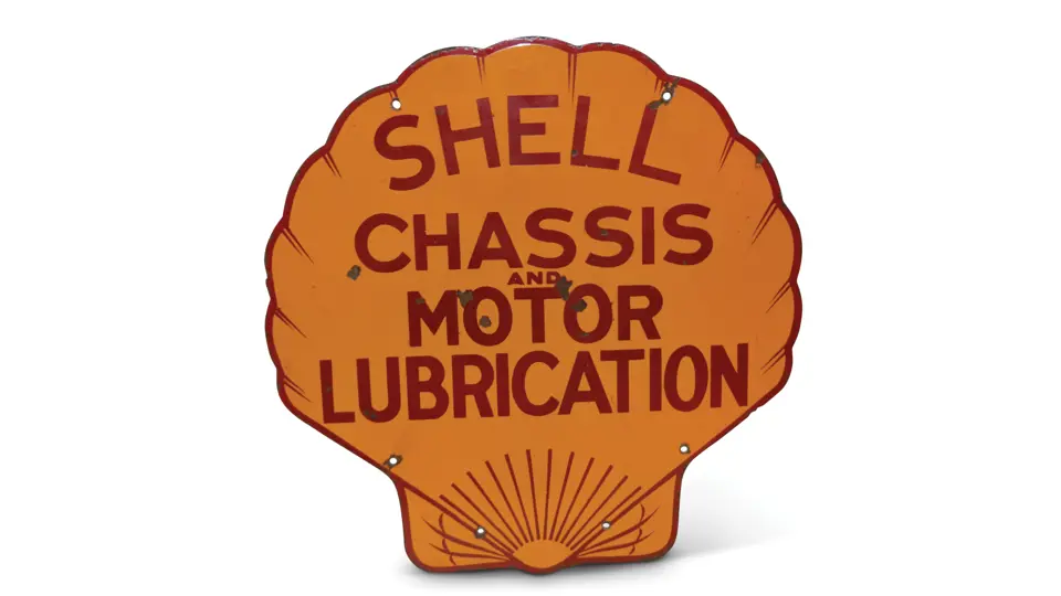 "Shell Chassis and Motor Lubrication" Porcelain Sign | Auburn Fall 2019 ...