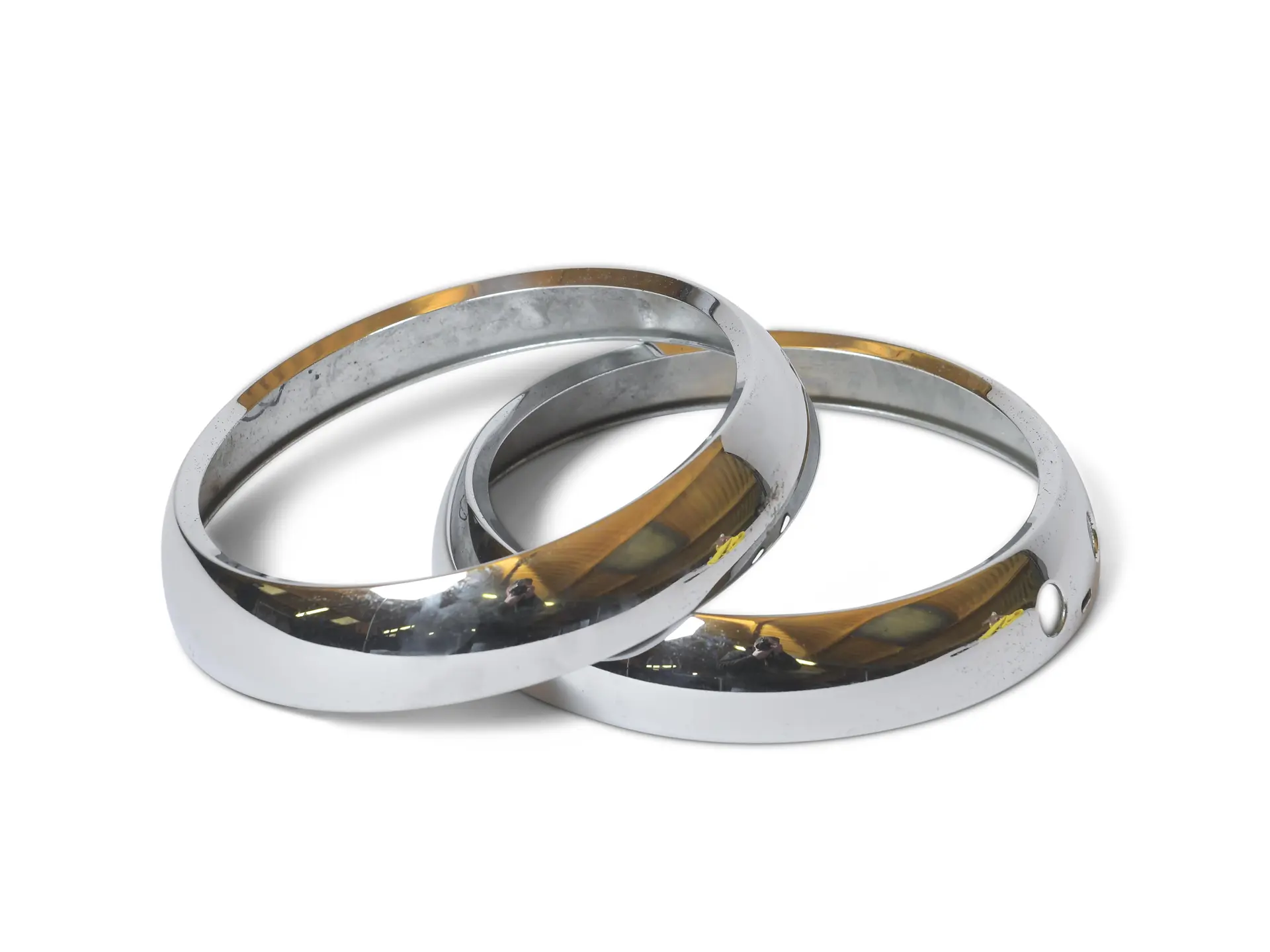 Pair of Ferrari 250 Front Headlight Chrome Rings | The Garagista ...