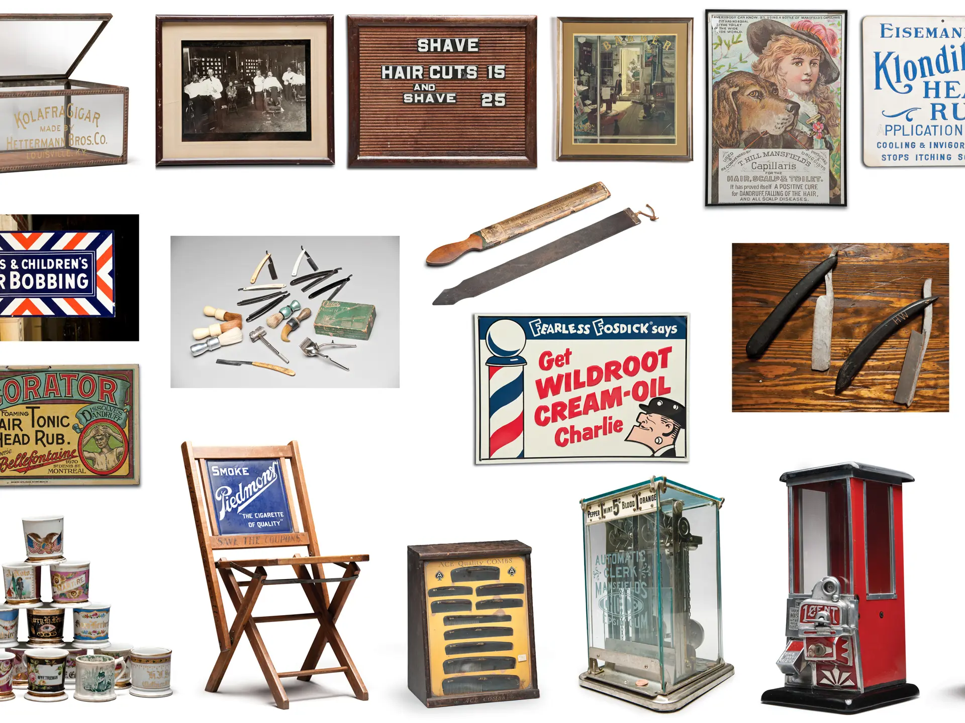 Assorted Vintage Barbershop Collectibles | The Milhous Collection | RM ...