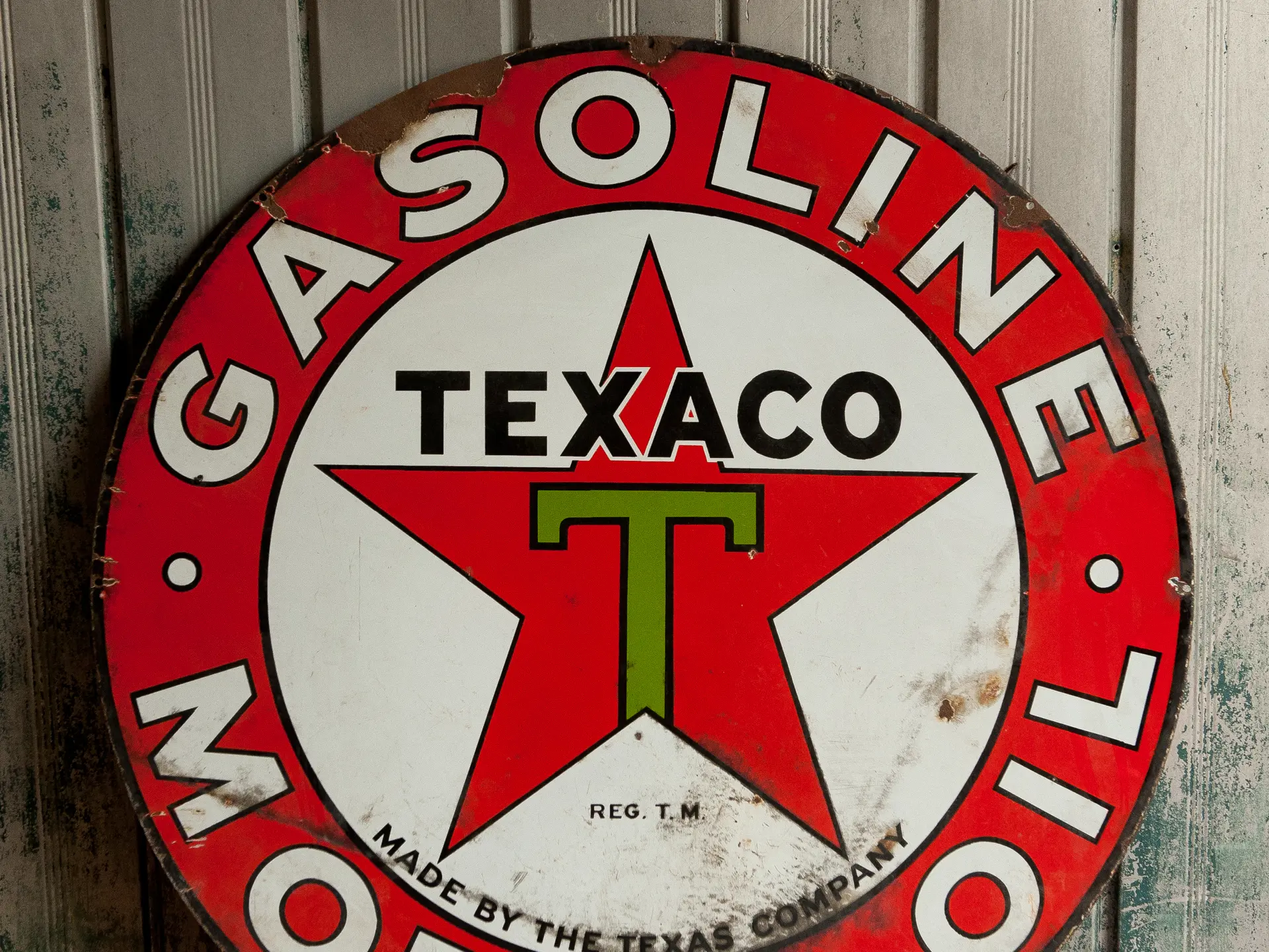 Porcelain Two-sided Texaco Sign | The Lee Roy Hartung Collection | RM ...