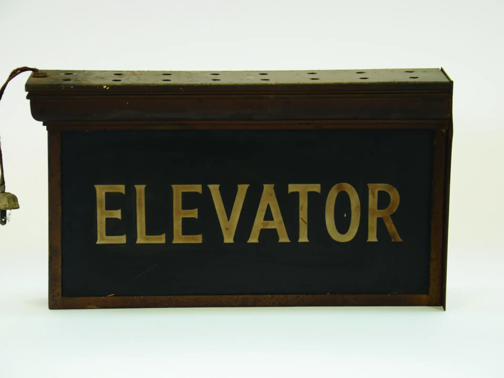 An antique, illuminated Elevator sign | Auburn Fall 2016 | RM Sotheby's