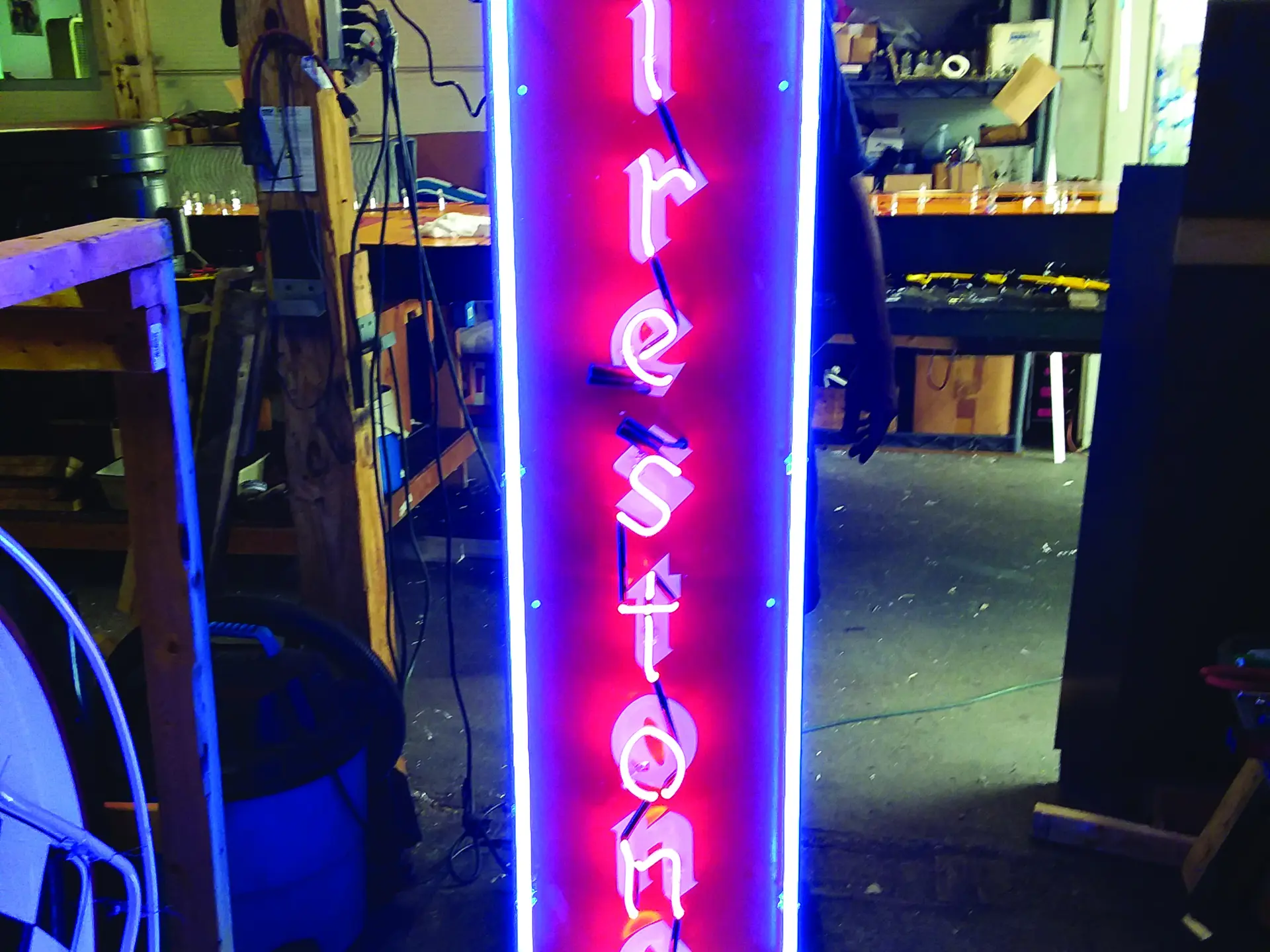 Firestone vertical neon sign | Auburn Fall 2017 | RM Sotheby's