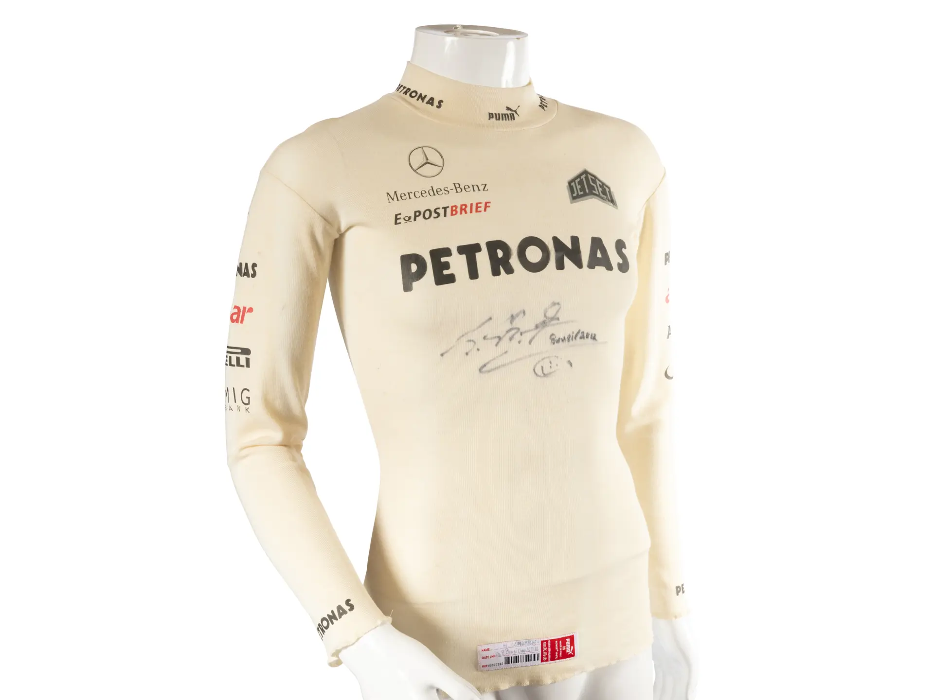 2012 Michael Schumacher Mercedes-Benz Formula 1 Puma Nomex Signed ...