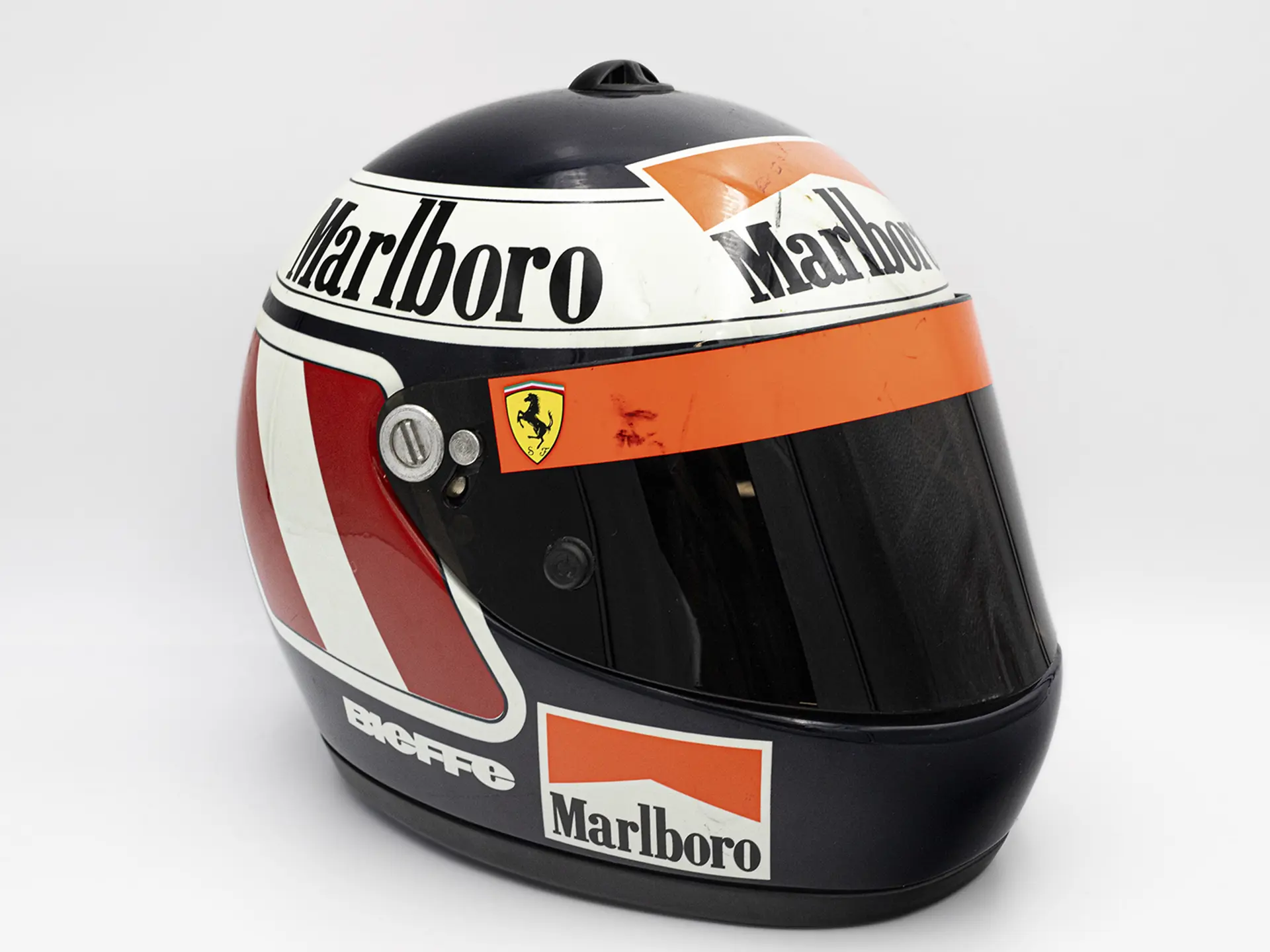 1995 Gerhard Berger Scuderia Ferrari Formula 1 Bieffe Signed Helmet ...