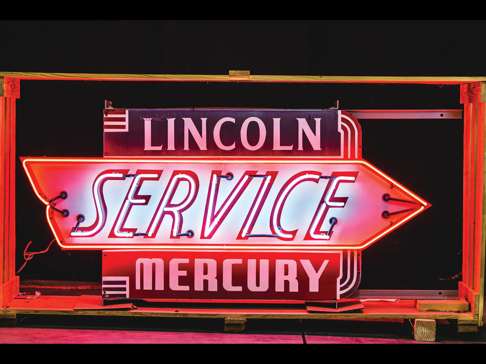 Lincoln Mercury Service Neon Signs Mounted Back-To-Back | Auburn Spring ...